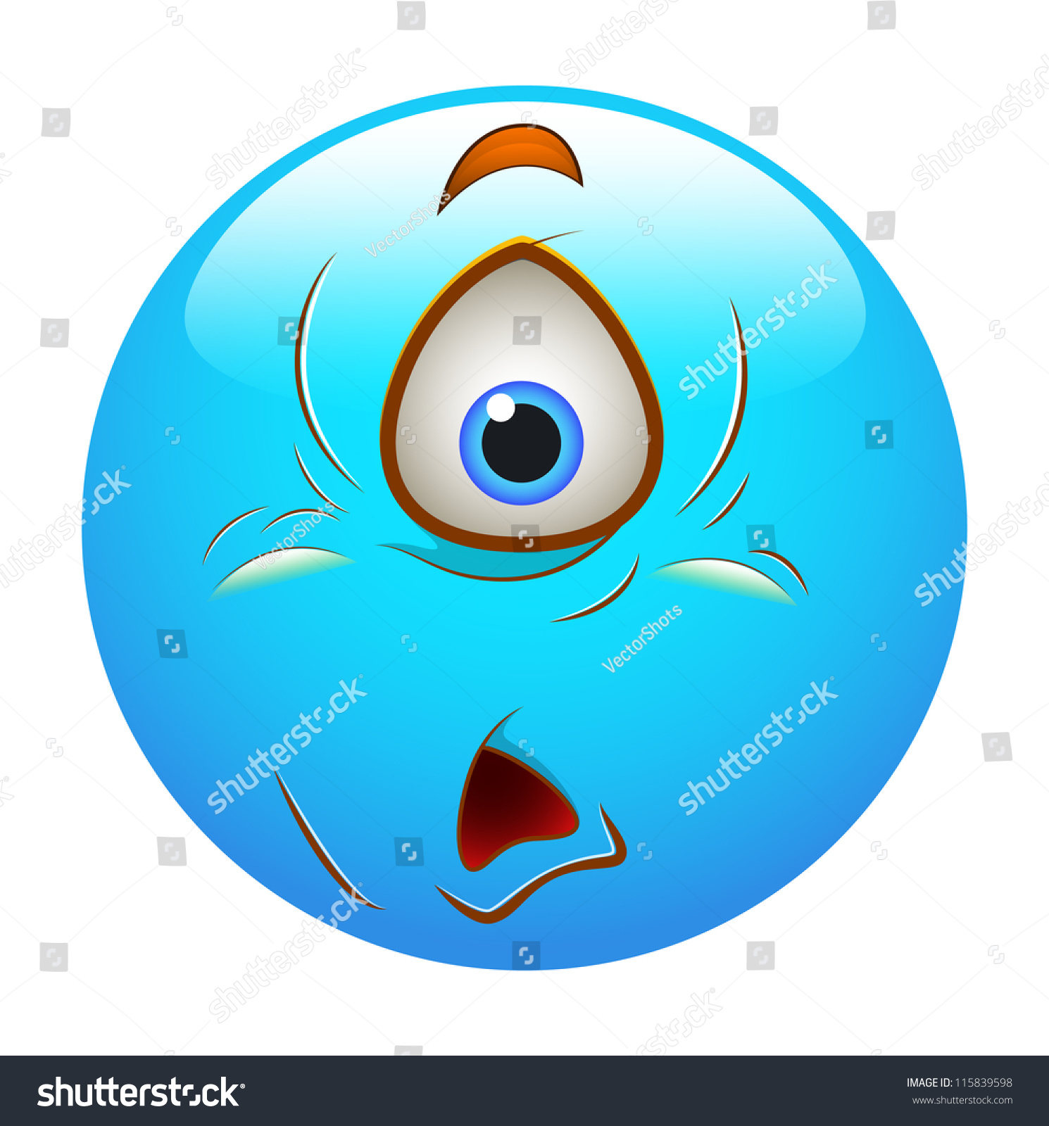 Smiley Emoticons Face Vector Single Eye Stock Vector (Royalty Free ...