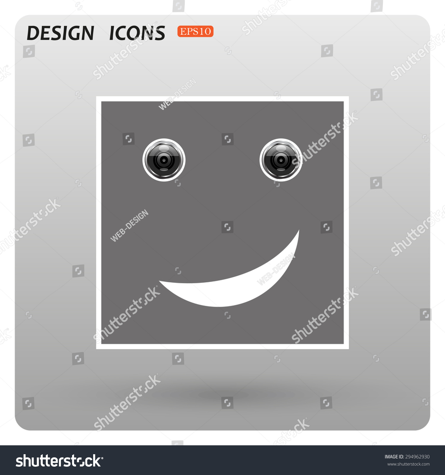 Smiley Eye Web Cam Icon Vector Stock Vector (Royalty Free) 294962930 ...