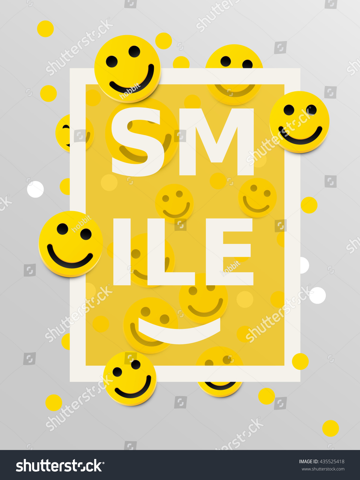Smiley Faces Design Elements Vector Illustration: vector de stock ...