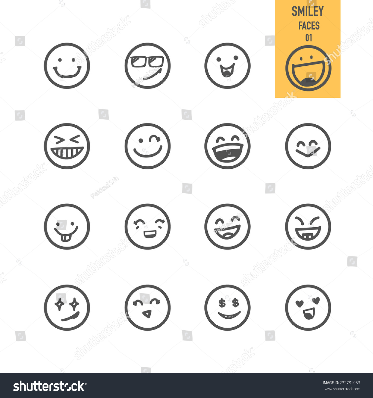 Smiley Faces Icons Vector Illustration Stock Vector (Royalty Free ...