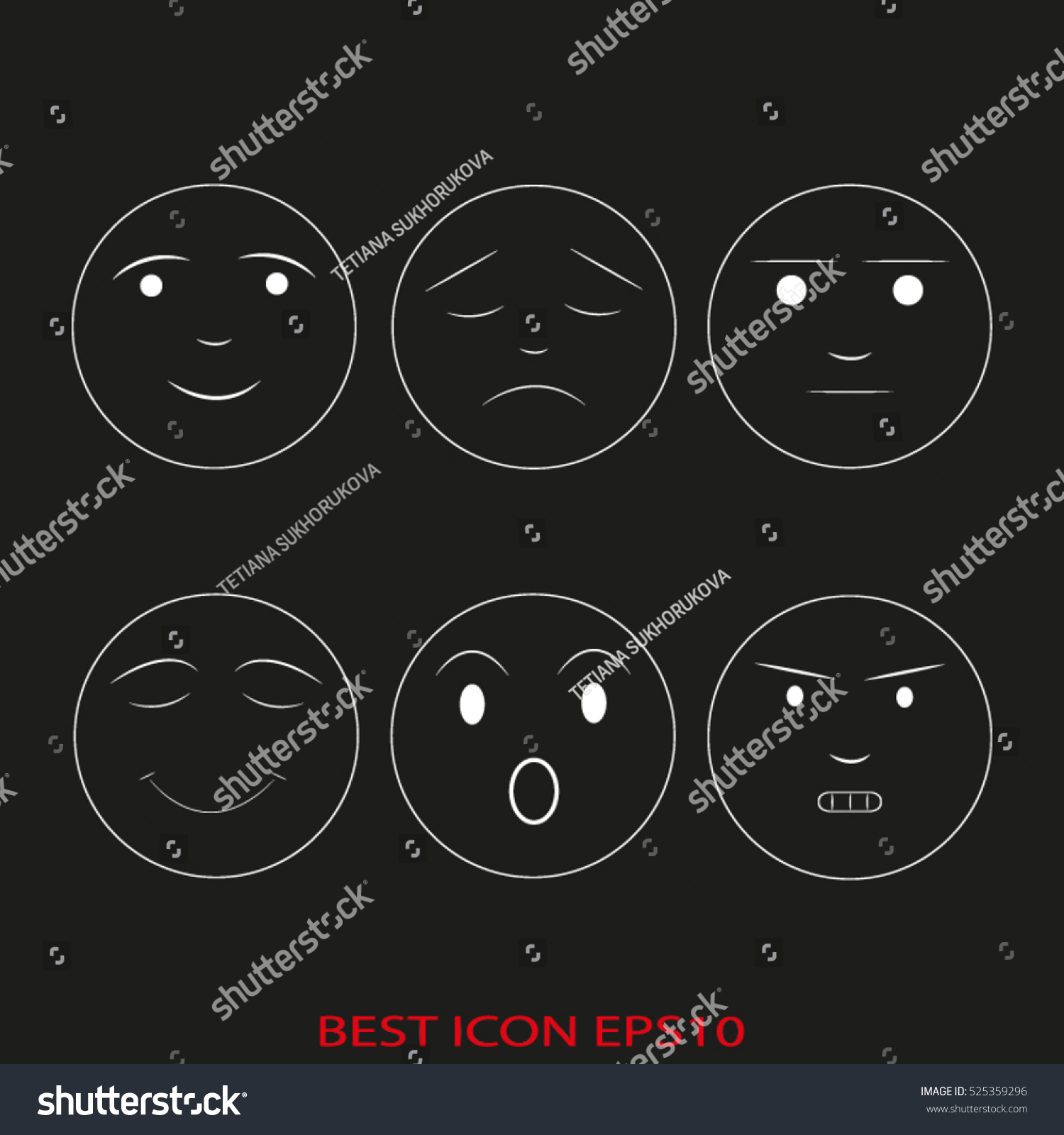 Smiley Humor Vector Icon Eps10 Stock Vector (Royalty Free) 525359296 ...