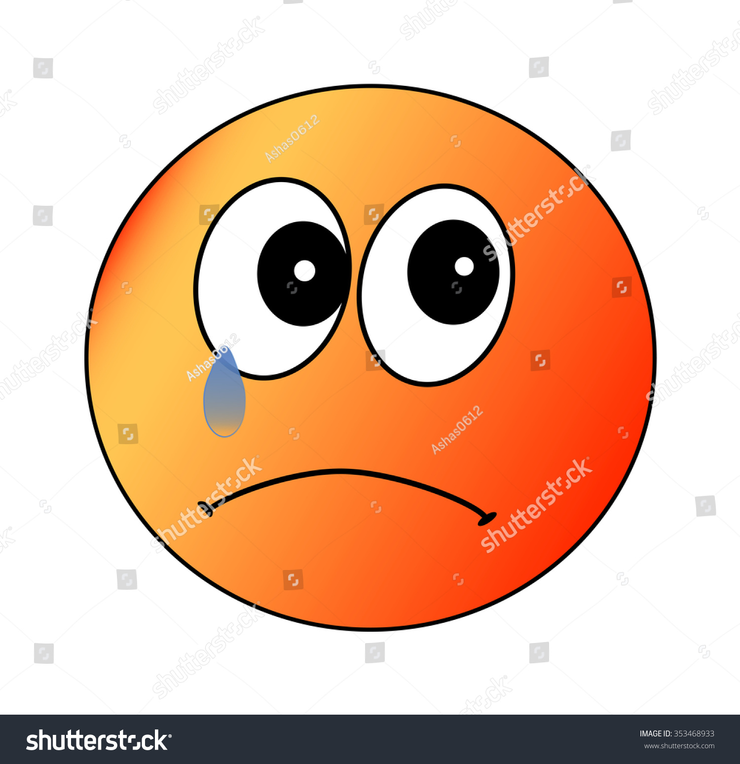 Smiley Crying Tears On Your Face: เวกเตอร์สต็อก (ปลอดค่าลิขสิทธิ์ ...