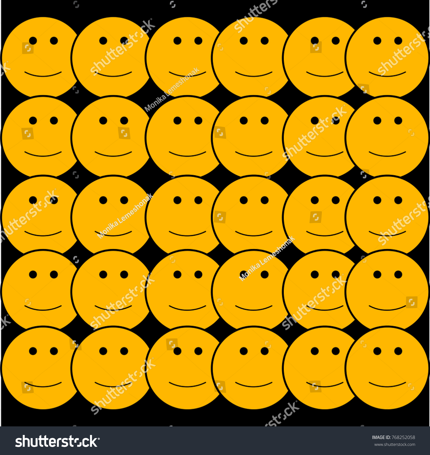 Smiley Pattern Vector Illustration: vector de stock (libre de regalías ...