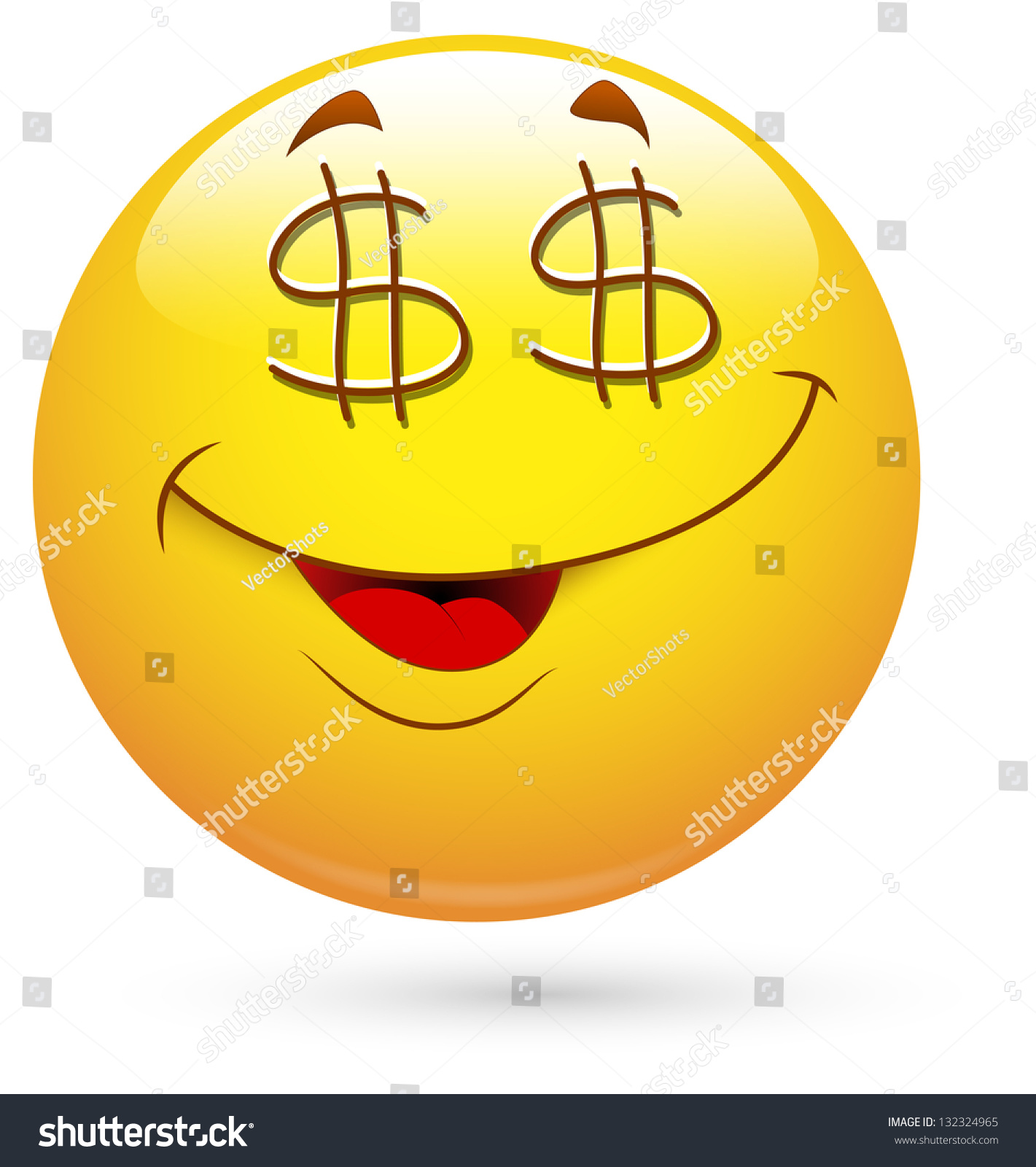Smiley Vector Illustration Dollar Eyes: เวกเตอร์สต็อก (ปลอดค่าลิขสิทธิ์ ...