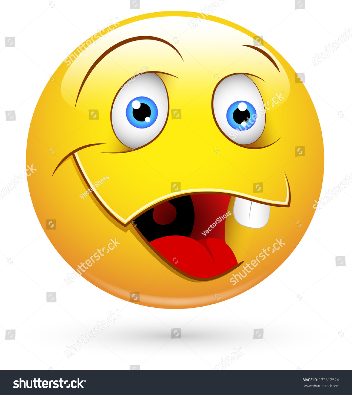 Smiley Vector Illustration Dumb Face: vector de stock (libre de ...