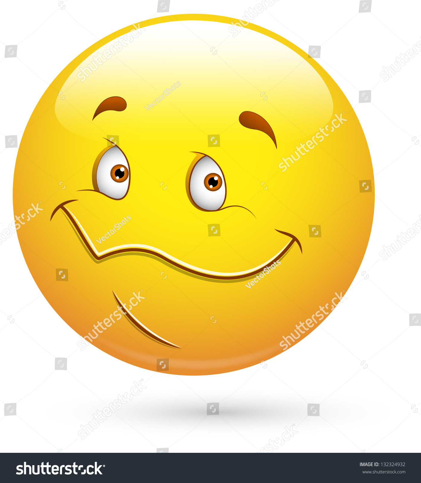 Smiley Vector Illustration Happy Cute Face: vetor stock (livre de ...