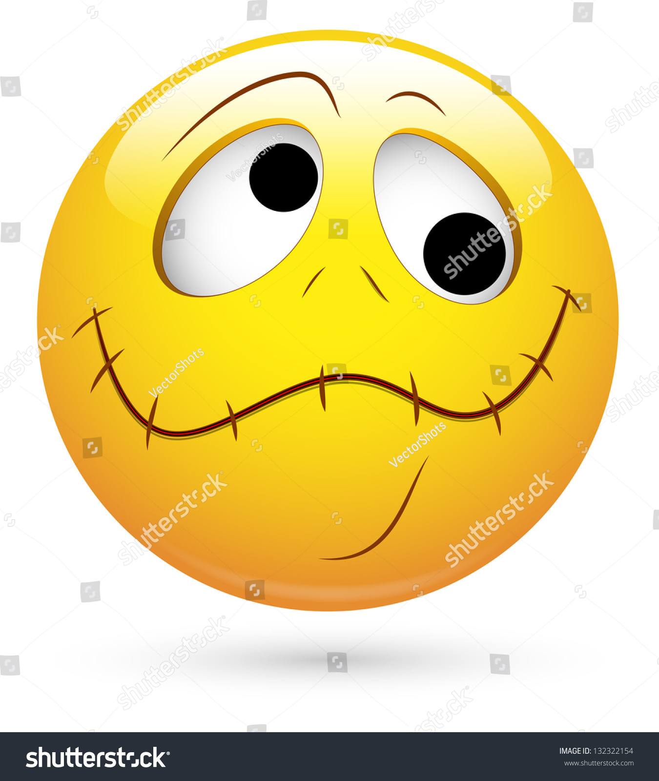 Smiley Vector Illustration Lip Locked: เวกเตอร์สต็อก (ปลอดค่าลิขสิทธิ์ ...