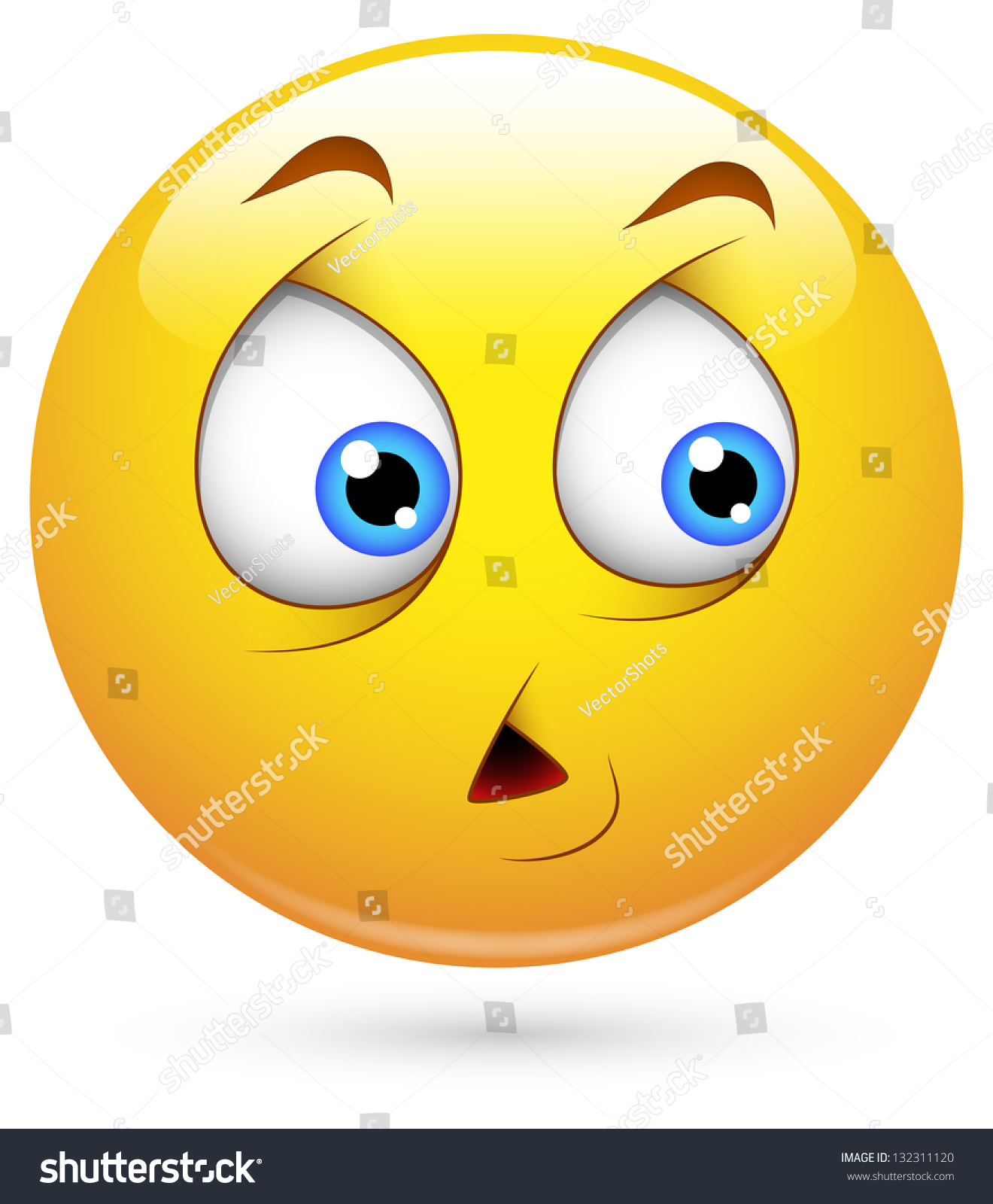Smiley Vector Illustration Scared Face: vetor stock (livre de direitos ...