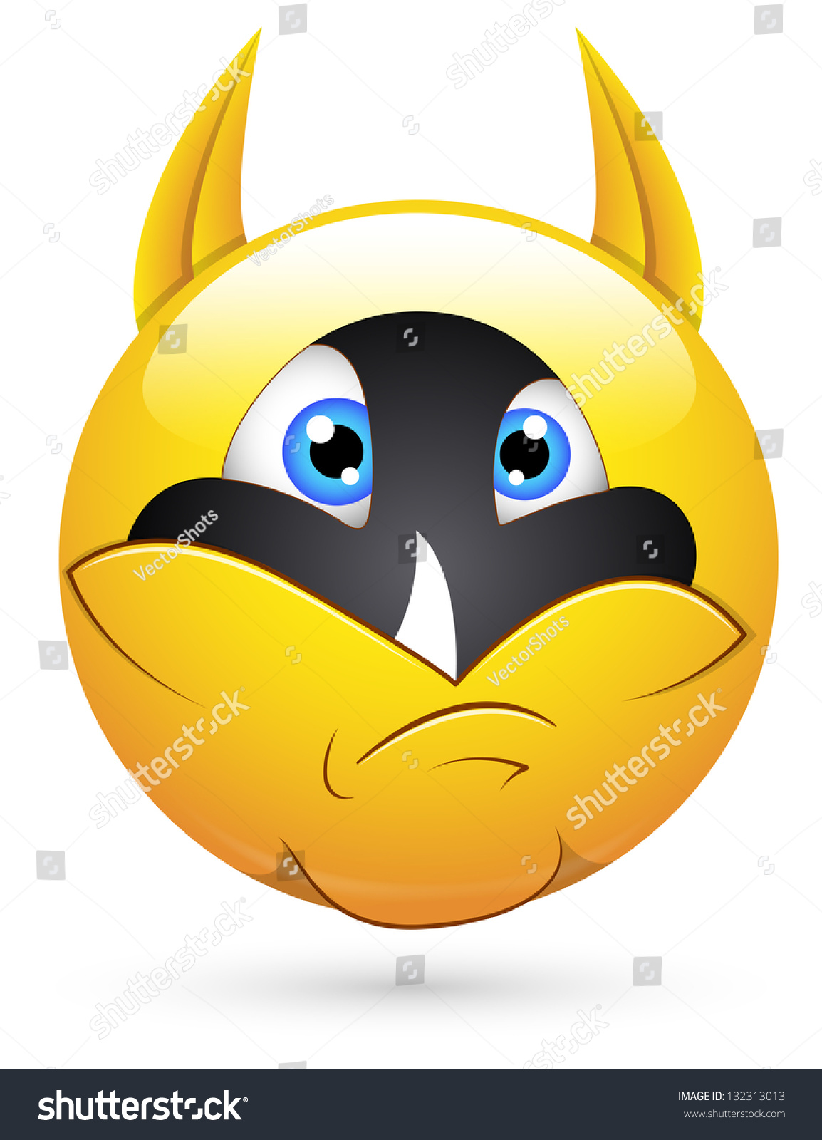 Smiley Vector Illustration Super Hero Face: เวกเตอร์สต็อก (ปลอดค่า ...