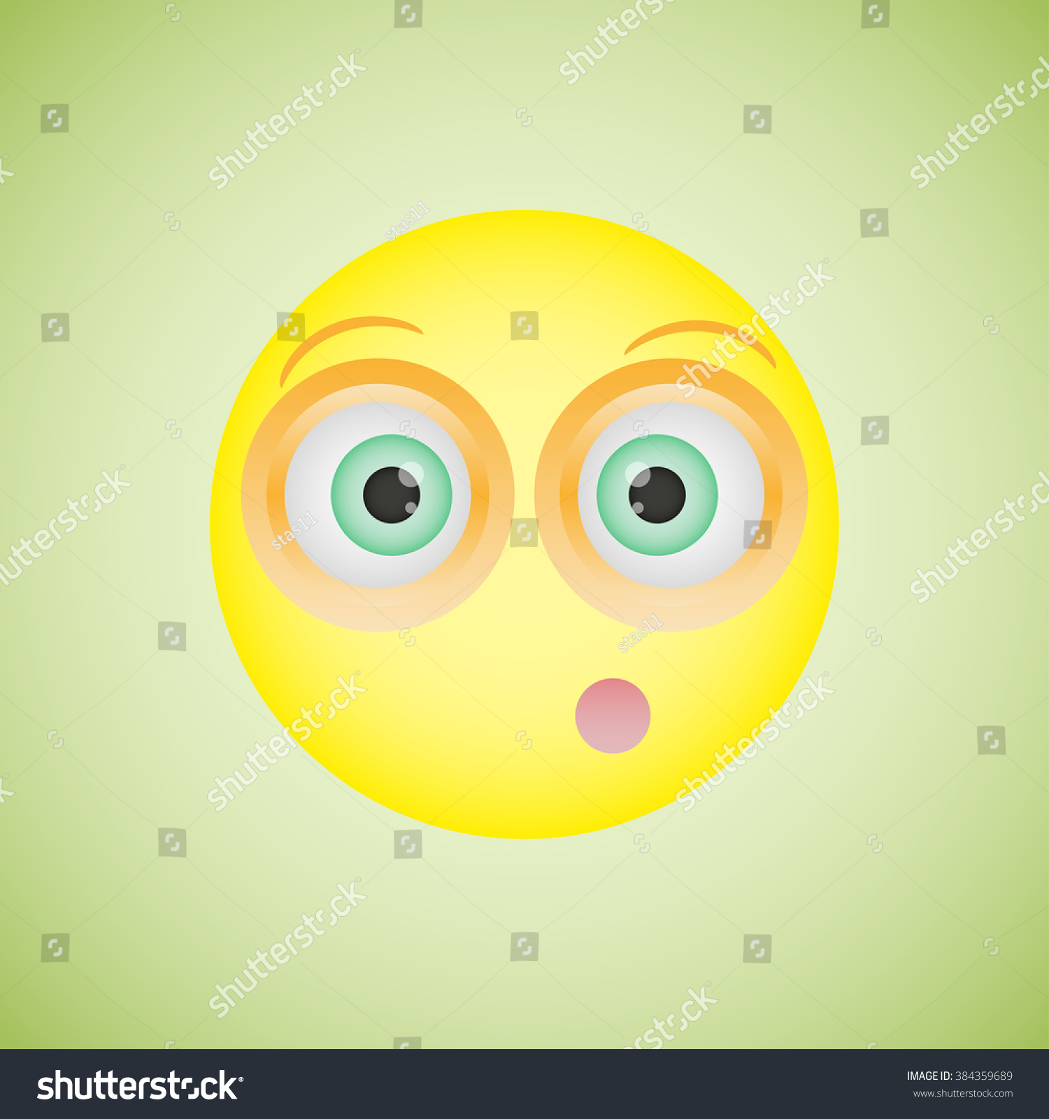 Smiley Embarrassed Emotion Stock Vector (Royalty Free) 384359689