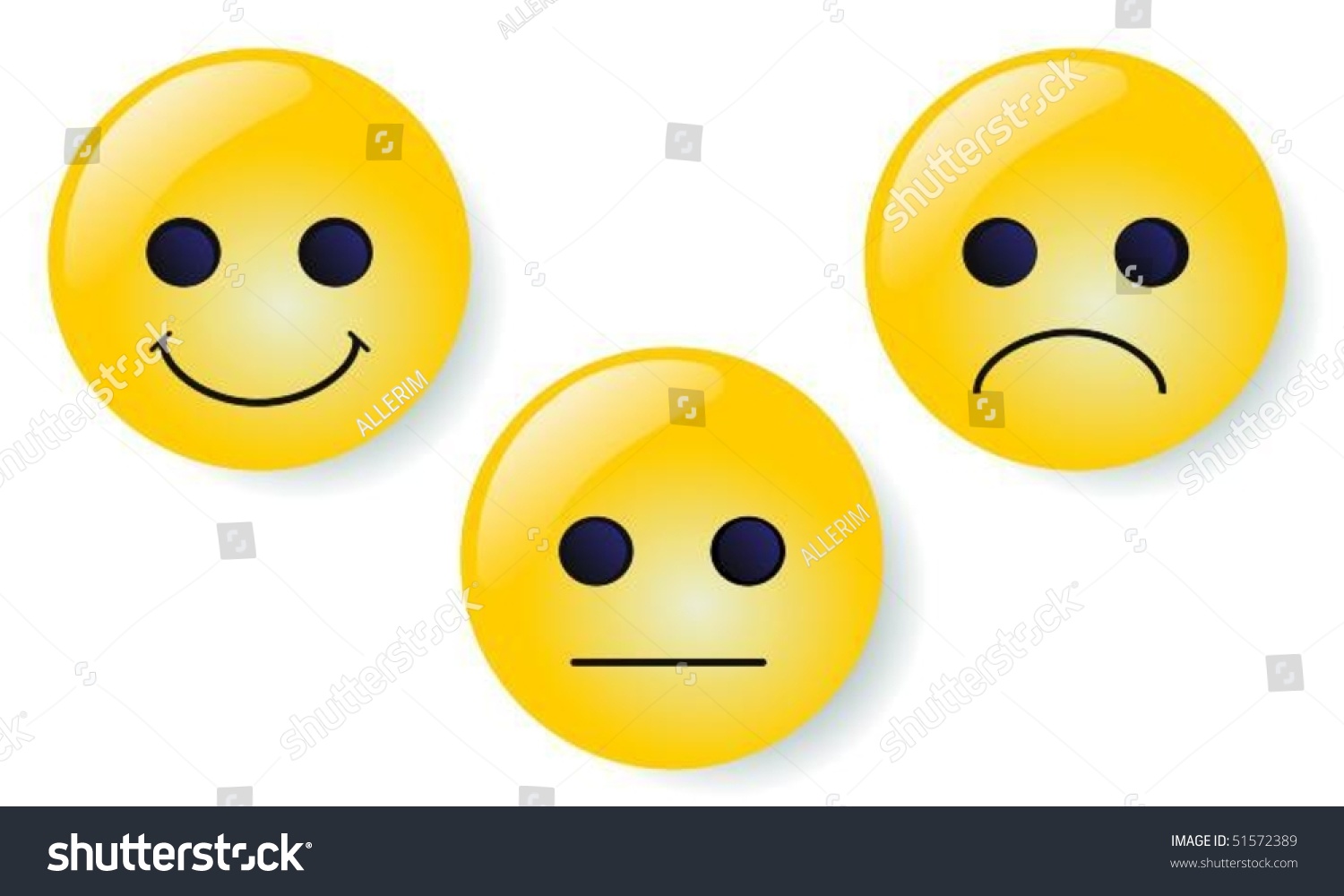 Smileys Vector Buttons Stock Vector (Royalty Free) 51572389