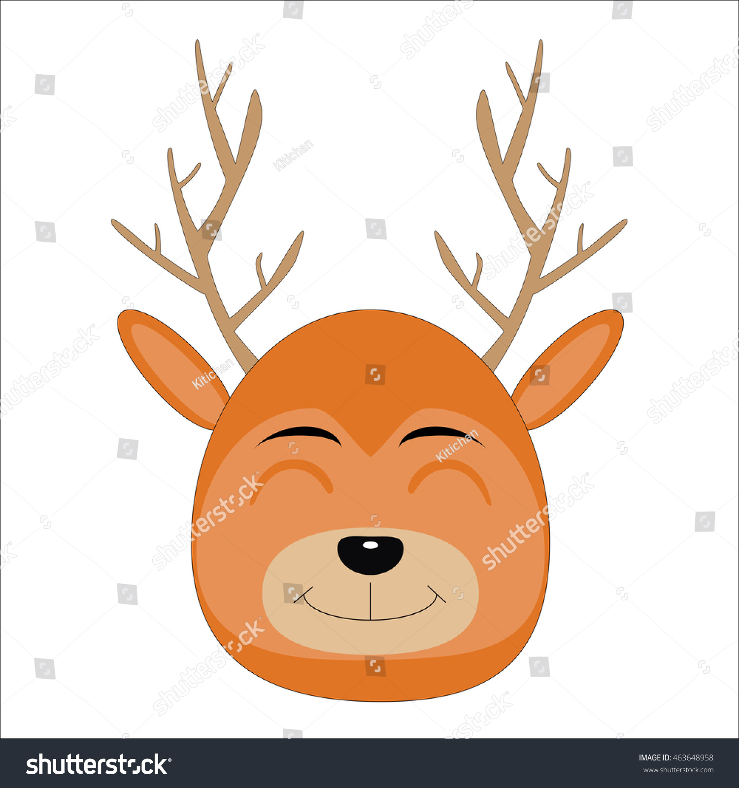 Smiling Animal Stock Vector (Royalty Free) 463648958