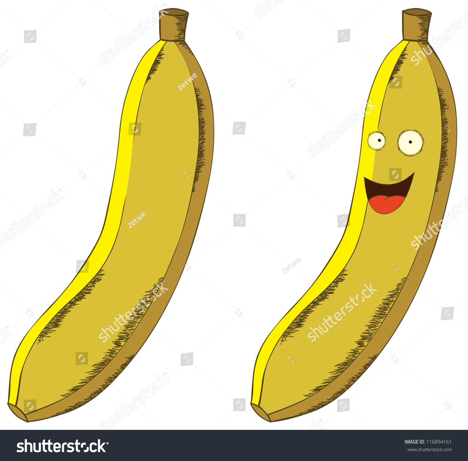 Smiling Banana Stock Vector (Royalty Free) 116894161 | Shutterstock