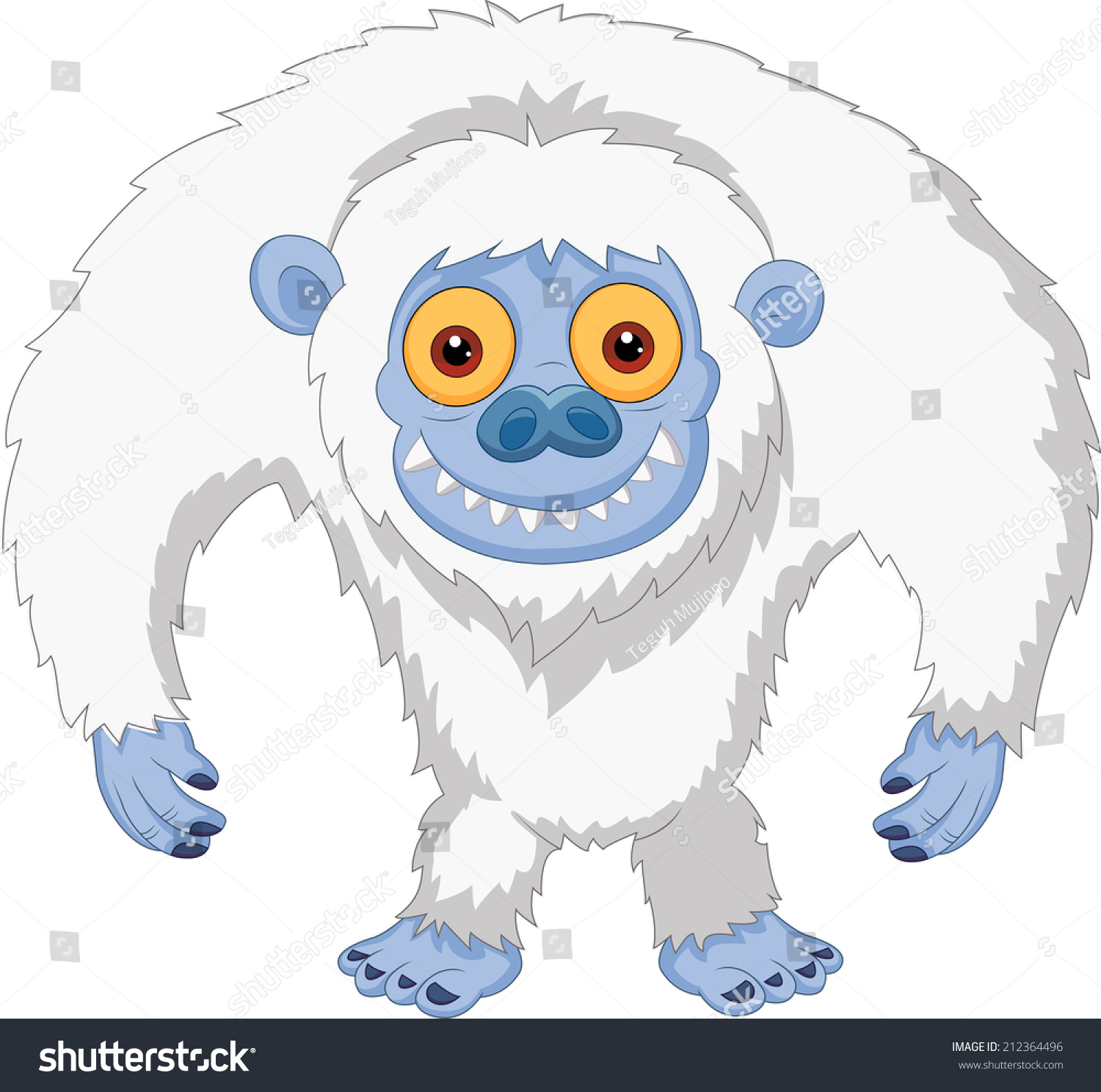 Smiling Cartoon Yeti: เวกเตอร์สต็อก (ปลอดค่าลิขสิทธิ์) 212364496 ...