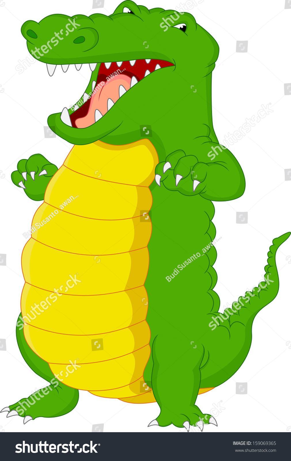 Smiling Crocodile Cartoon Stock Vector (Royalty Free) 159069365 ...
