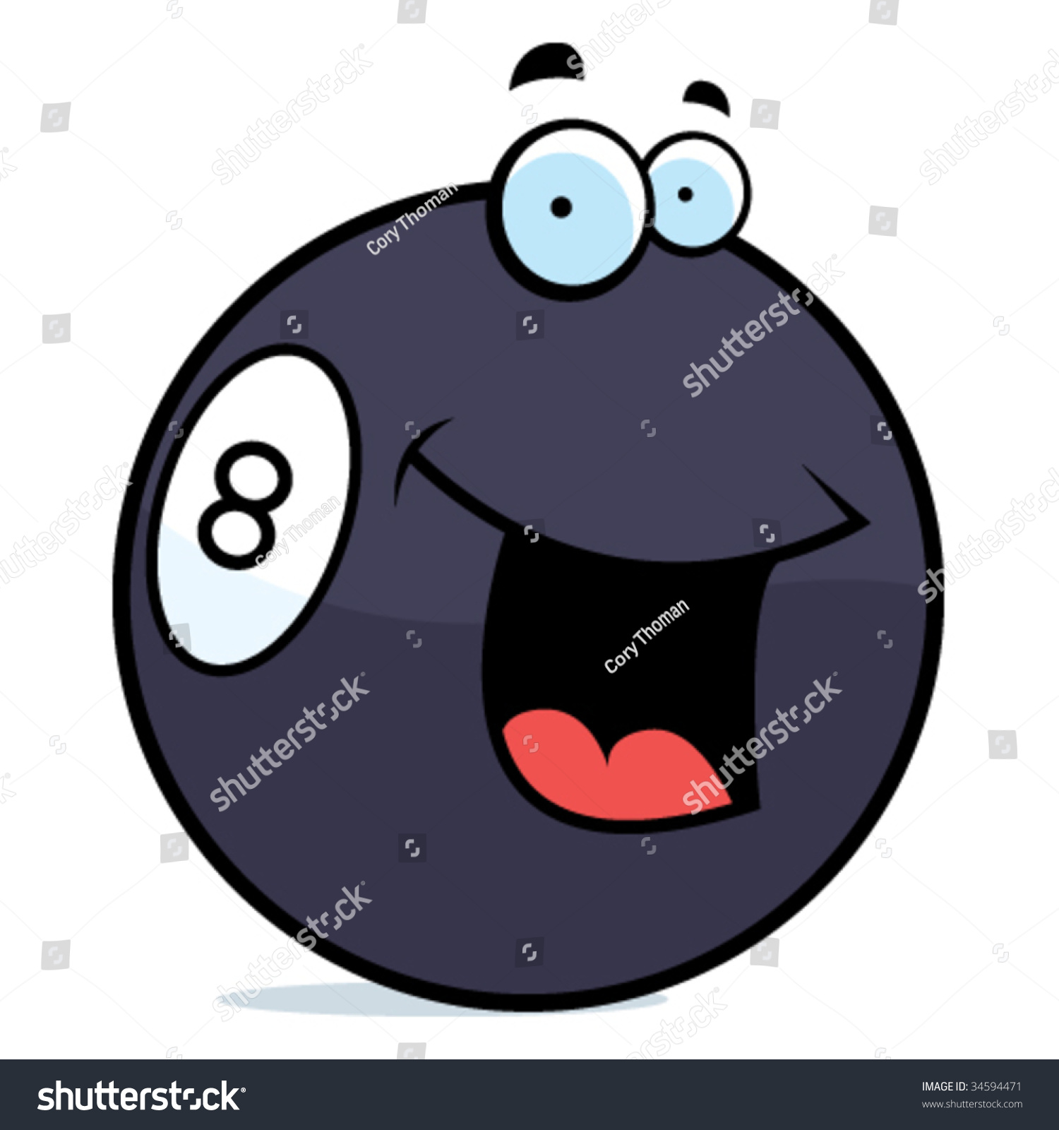 Smiling Eight Ball Stock Vector (Royalty Free) 34594471 | Shutterstock