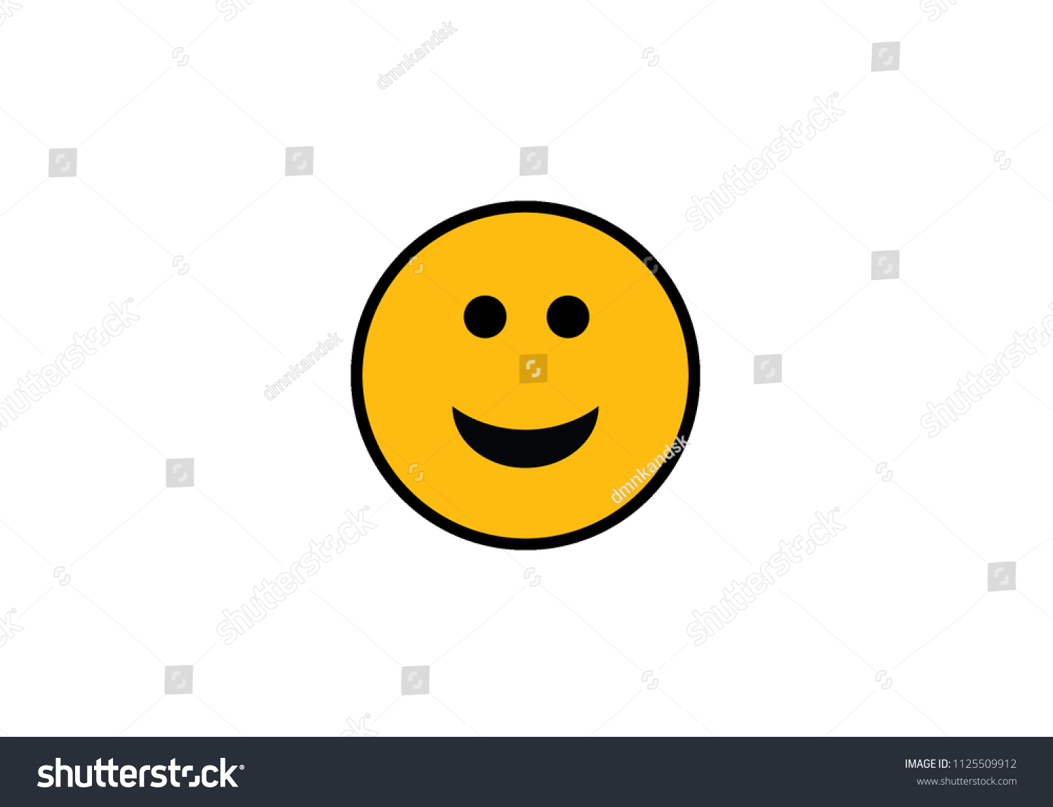 Smiling Emoticon Yellow Expression Vector Illustration Stock Vector ...