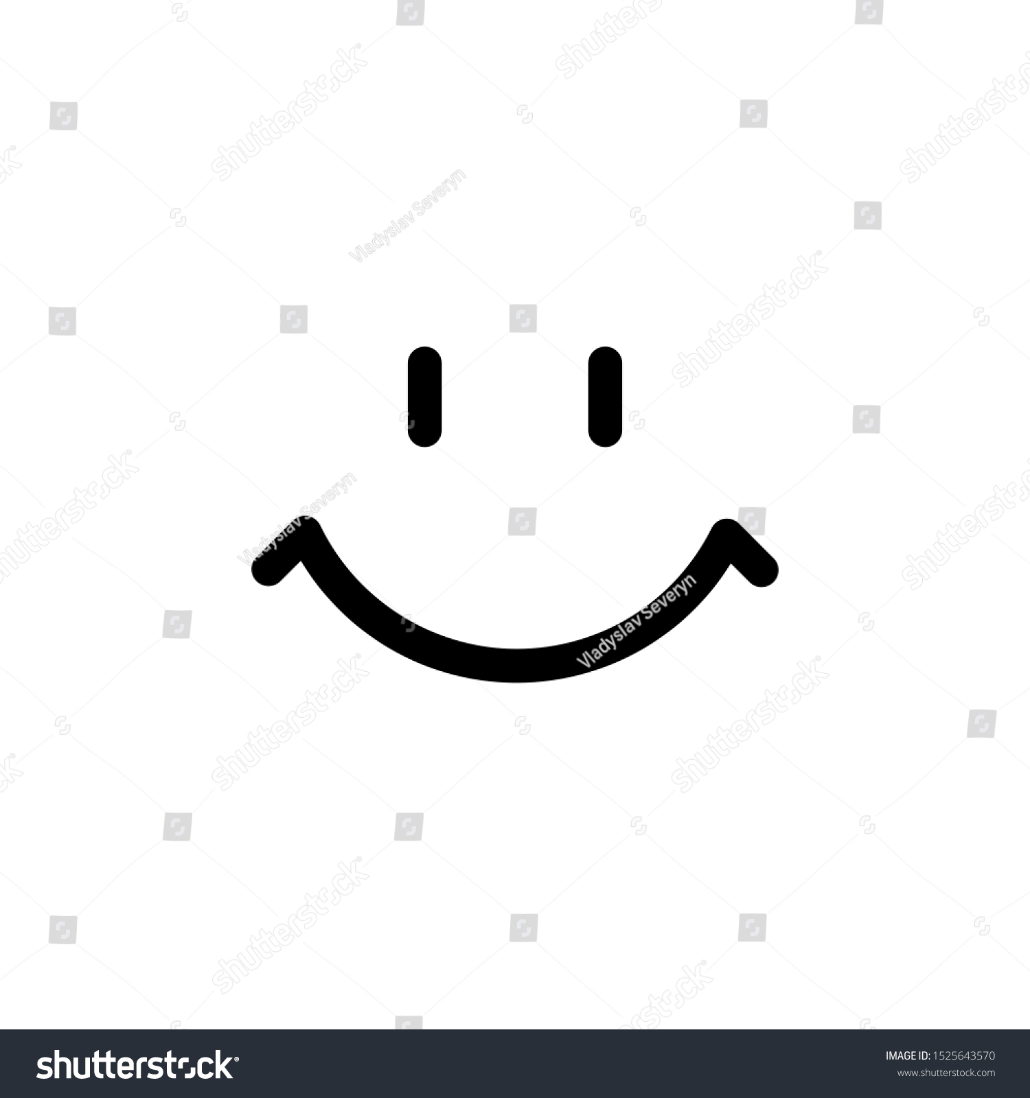 Smiling Face Simple Vector Illustration Isolated Stock Vector (Royalty ...