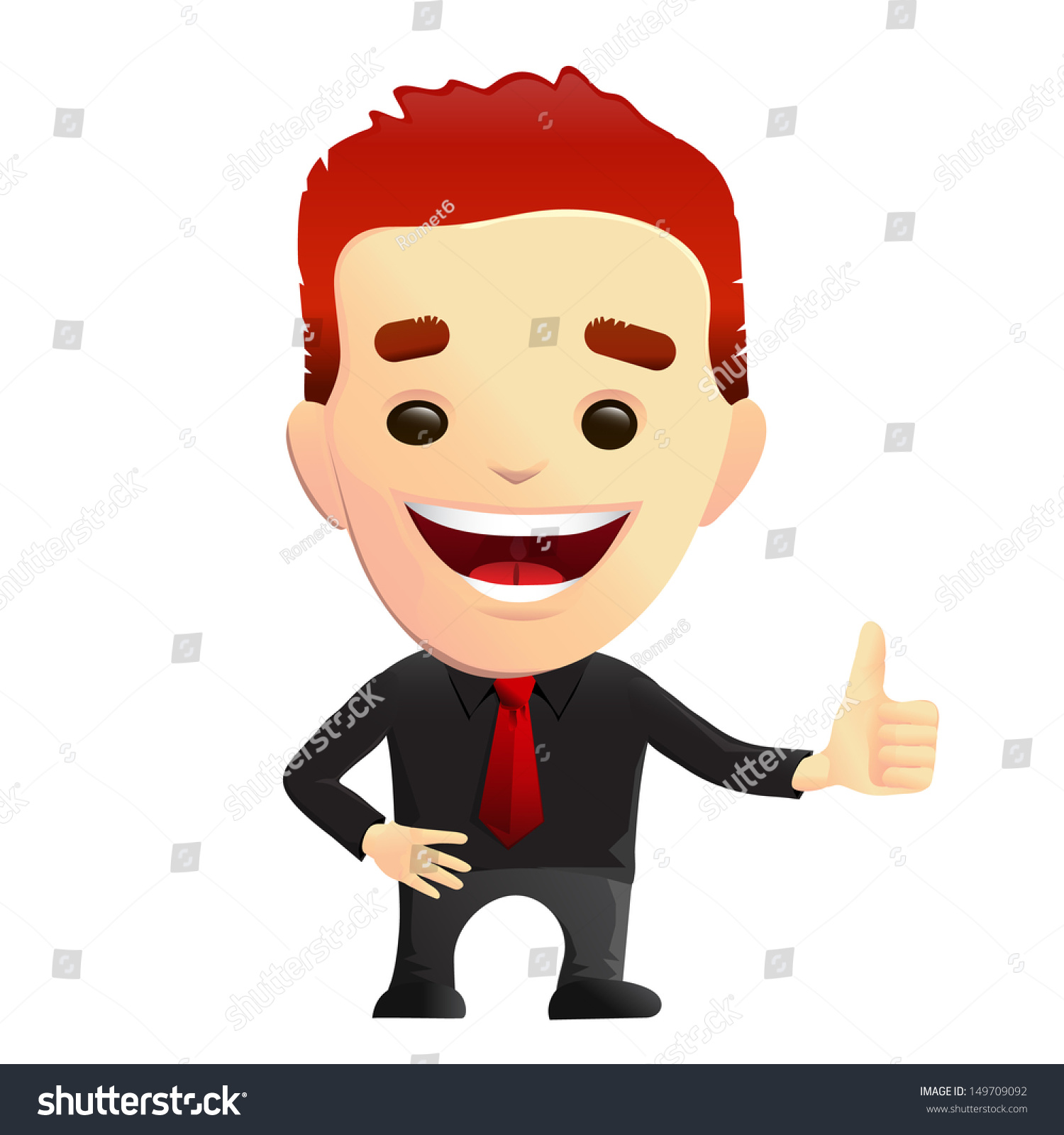 Smiling Guy Giving Thumbs Approval Stock Vector (Royalty Free ...