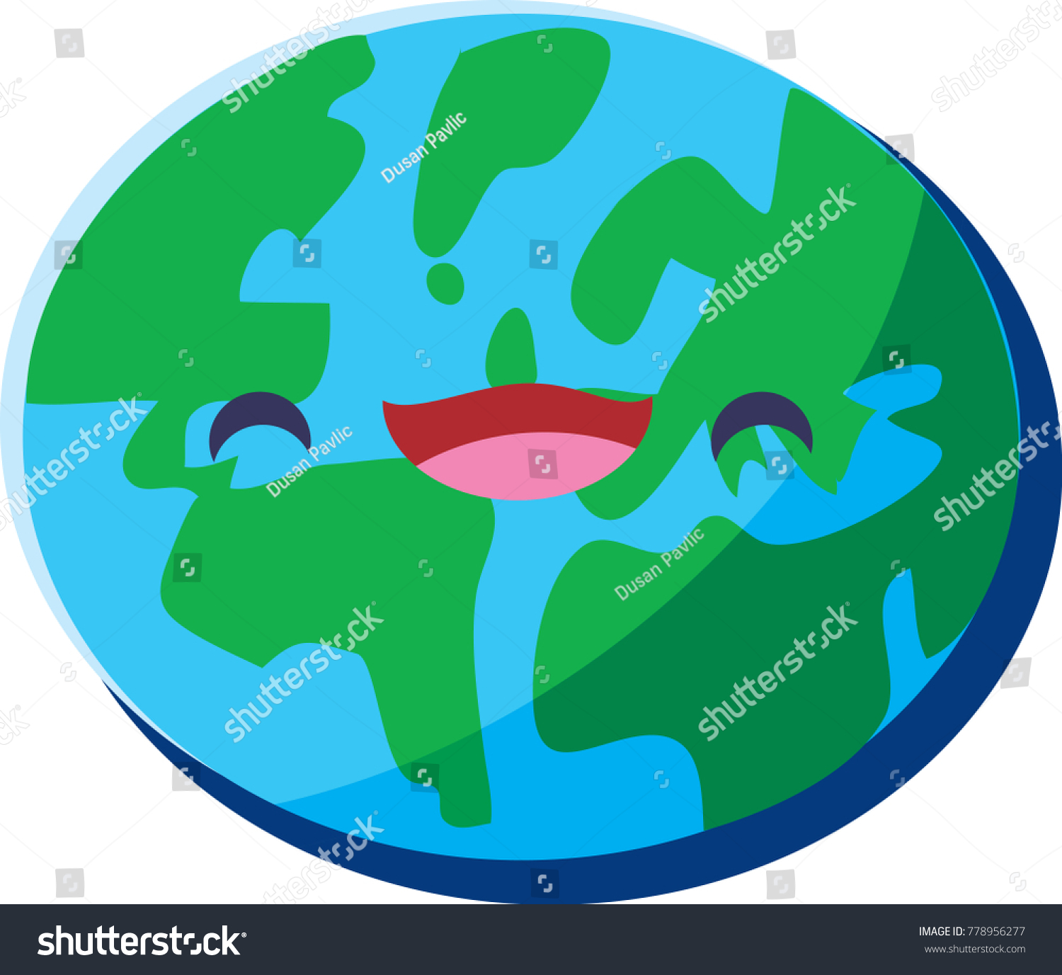 Smiling Planet Earth Stock Vector (Royalty Free) 778956277 | Shutterstock