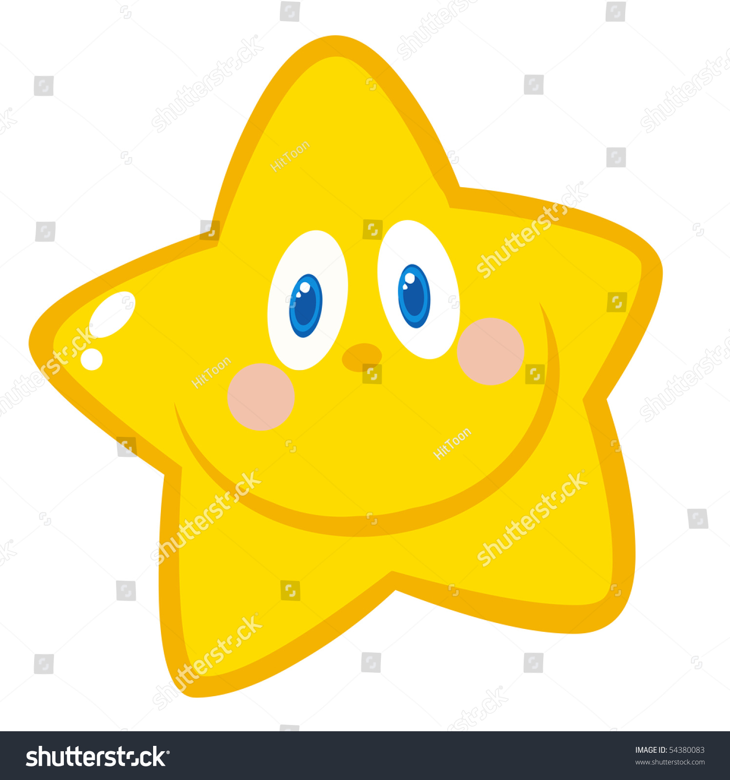 Smiling Star Cartoon Character Stock Vector (Royalty Free) 54380083