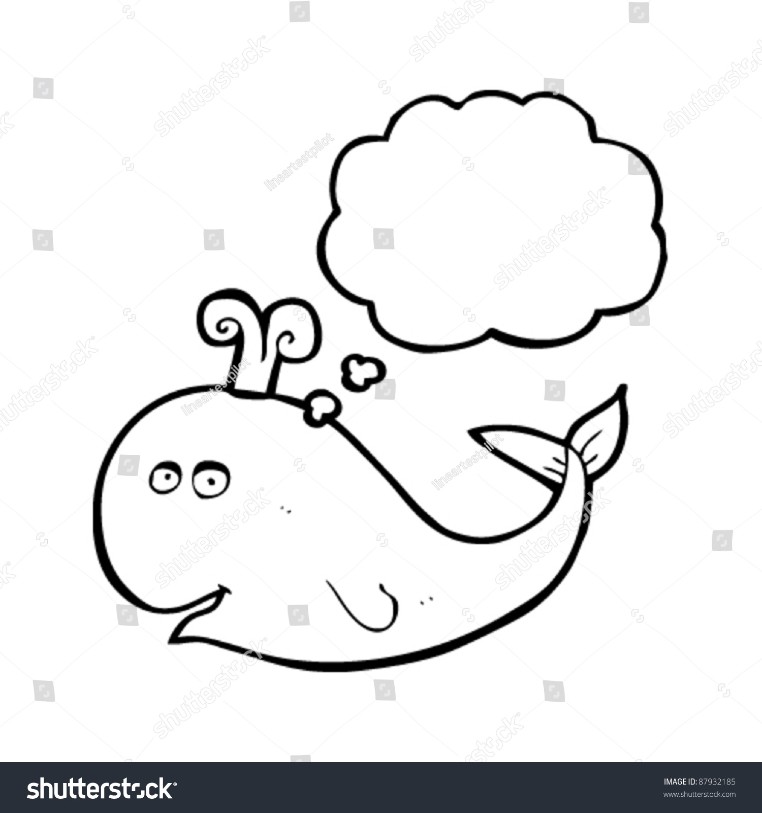 Smiling Whale Cartoon Stock Vector (Royalty Free) 87932185