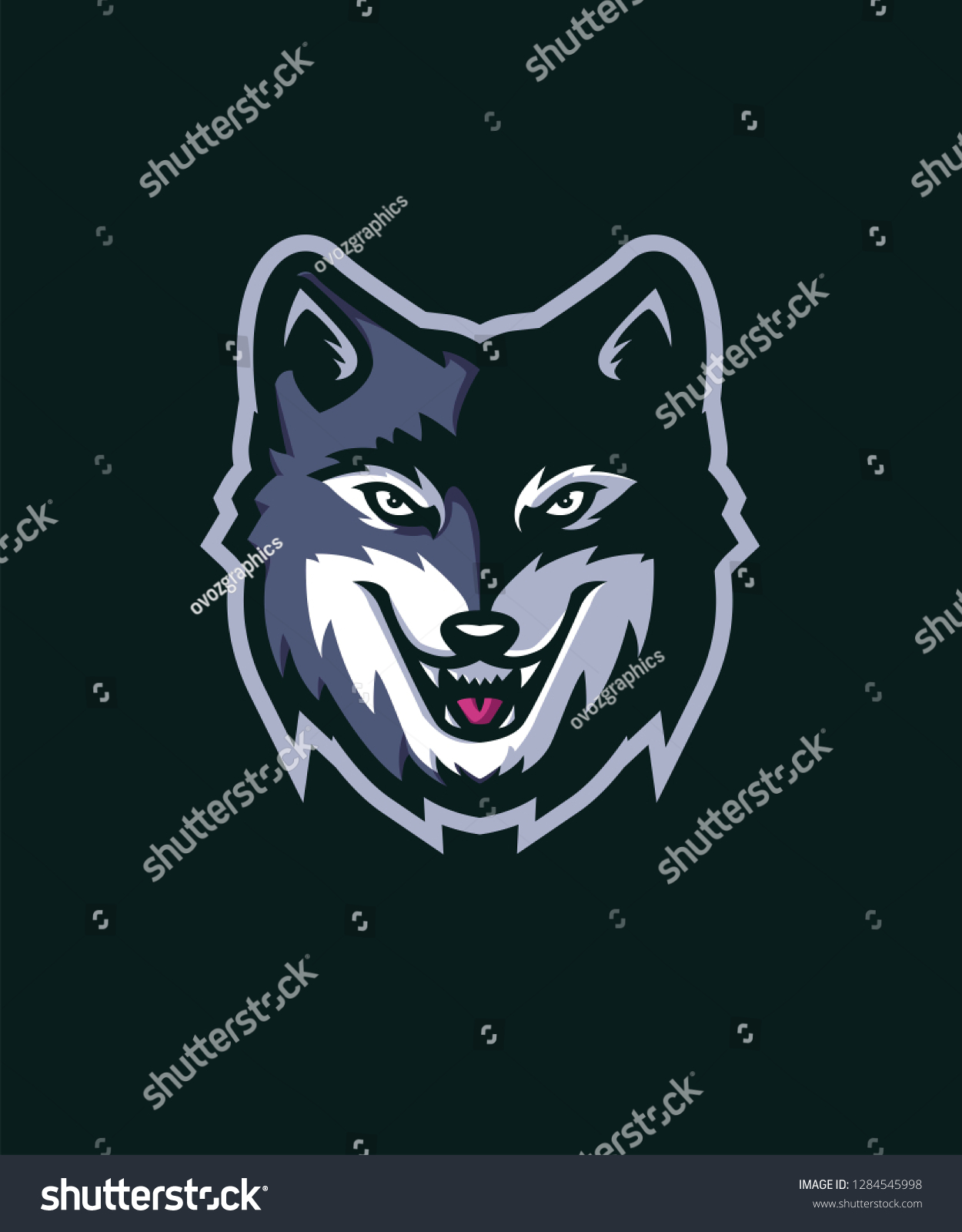 Smiling Wolf E Sport Logo: vector de stock (libre de regalías ...