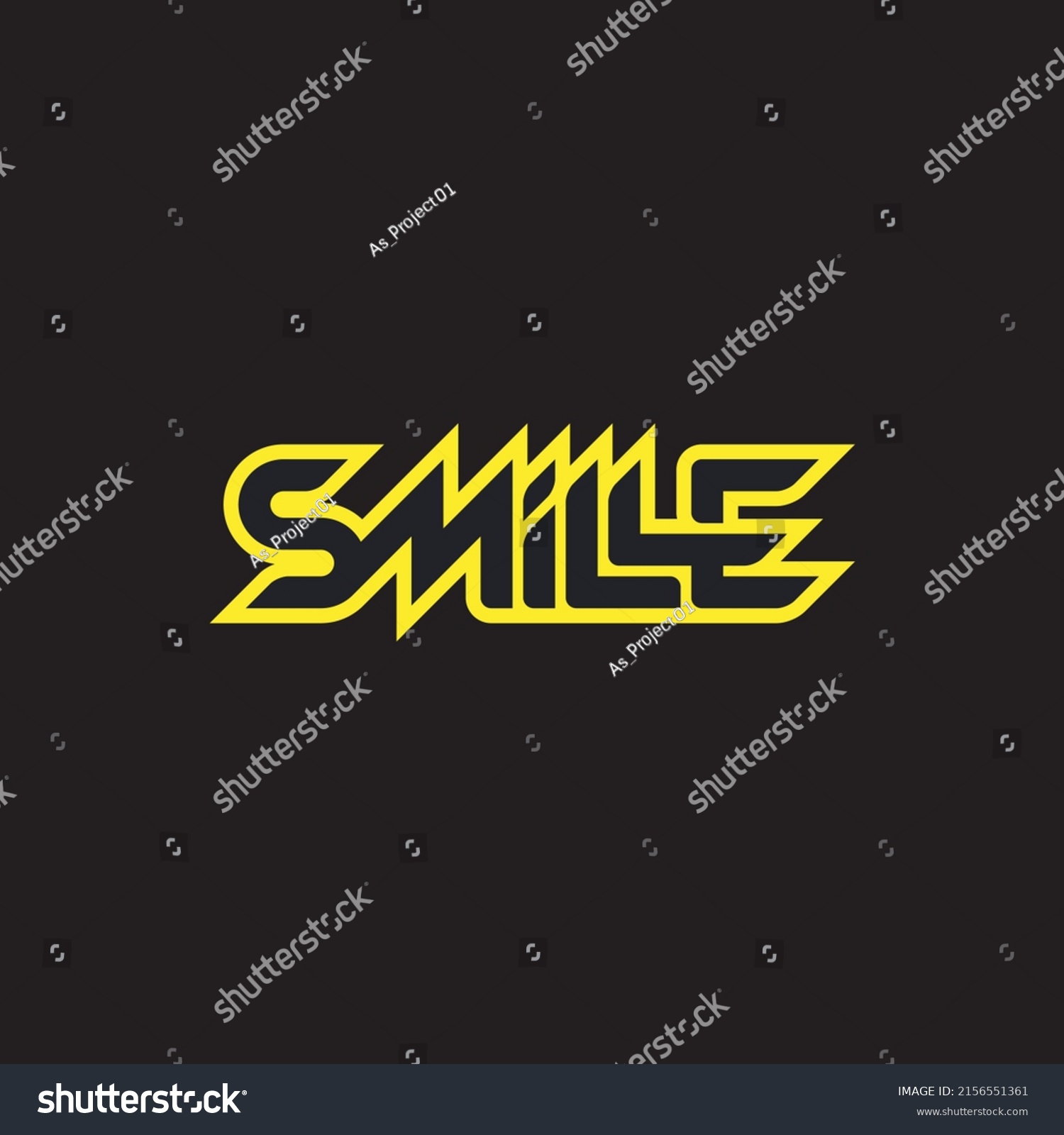 Smille Letter Typhography Text Monogram Logo Stock Vector (Royalty Free ...