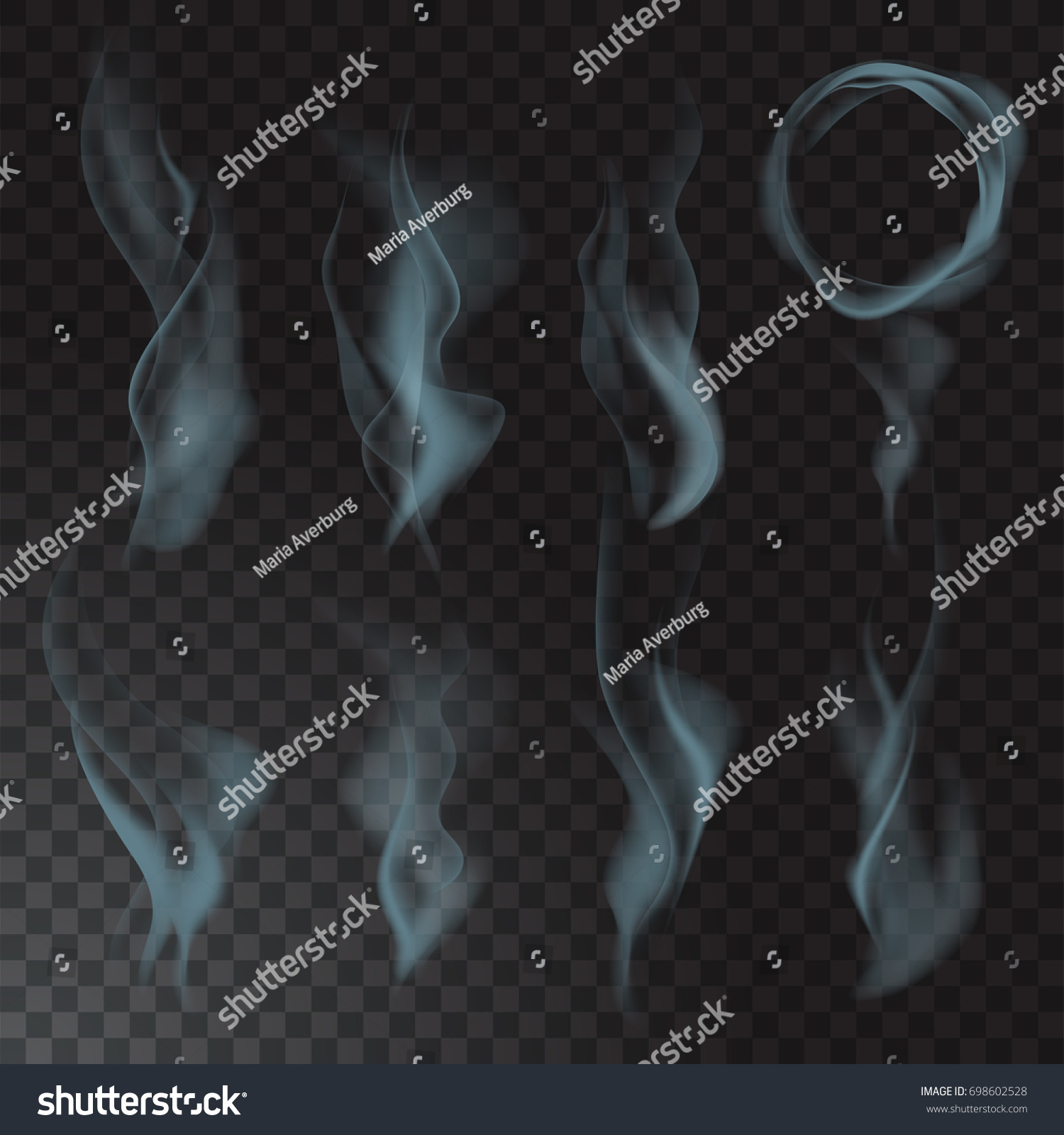 Smoke Isolated On Transparent Background Vector Stock Vector (Royalty ...