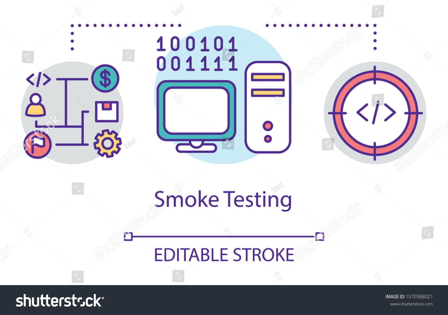 Smoke Testing Concept Icon Build Verification 스톡 벡터(로열티 프리) 1570588021 ...