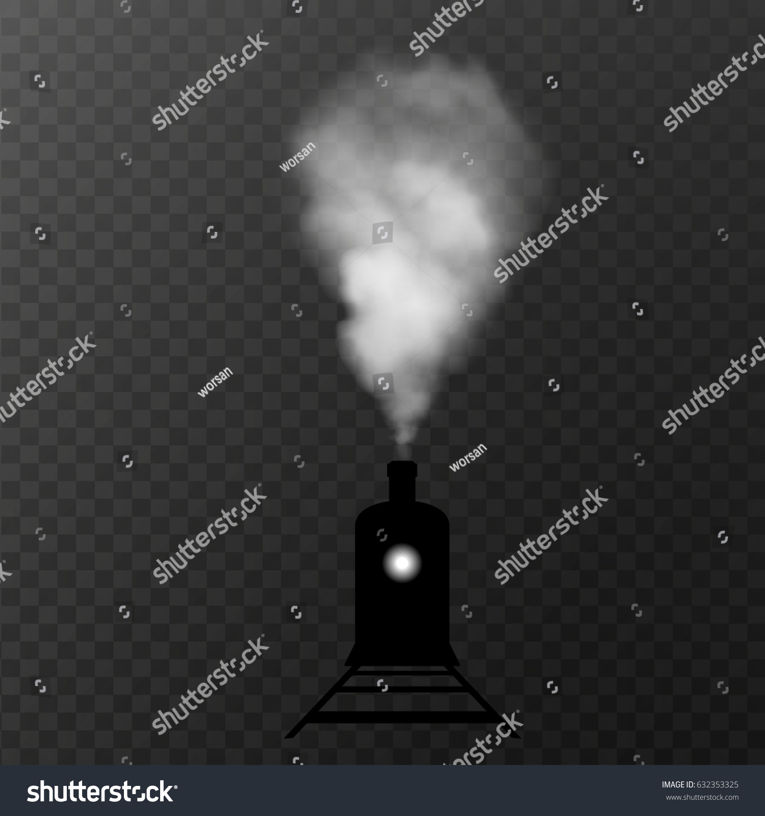 Smoke Vector Condensation Trails Stock Vector (Royalty Free) 632353325 ...