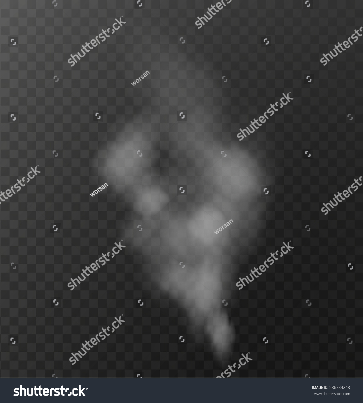 Smoke Vectors On Transparent Background Stock Vector 586734248 ...