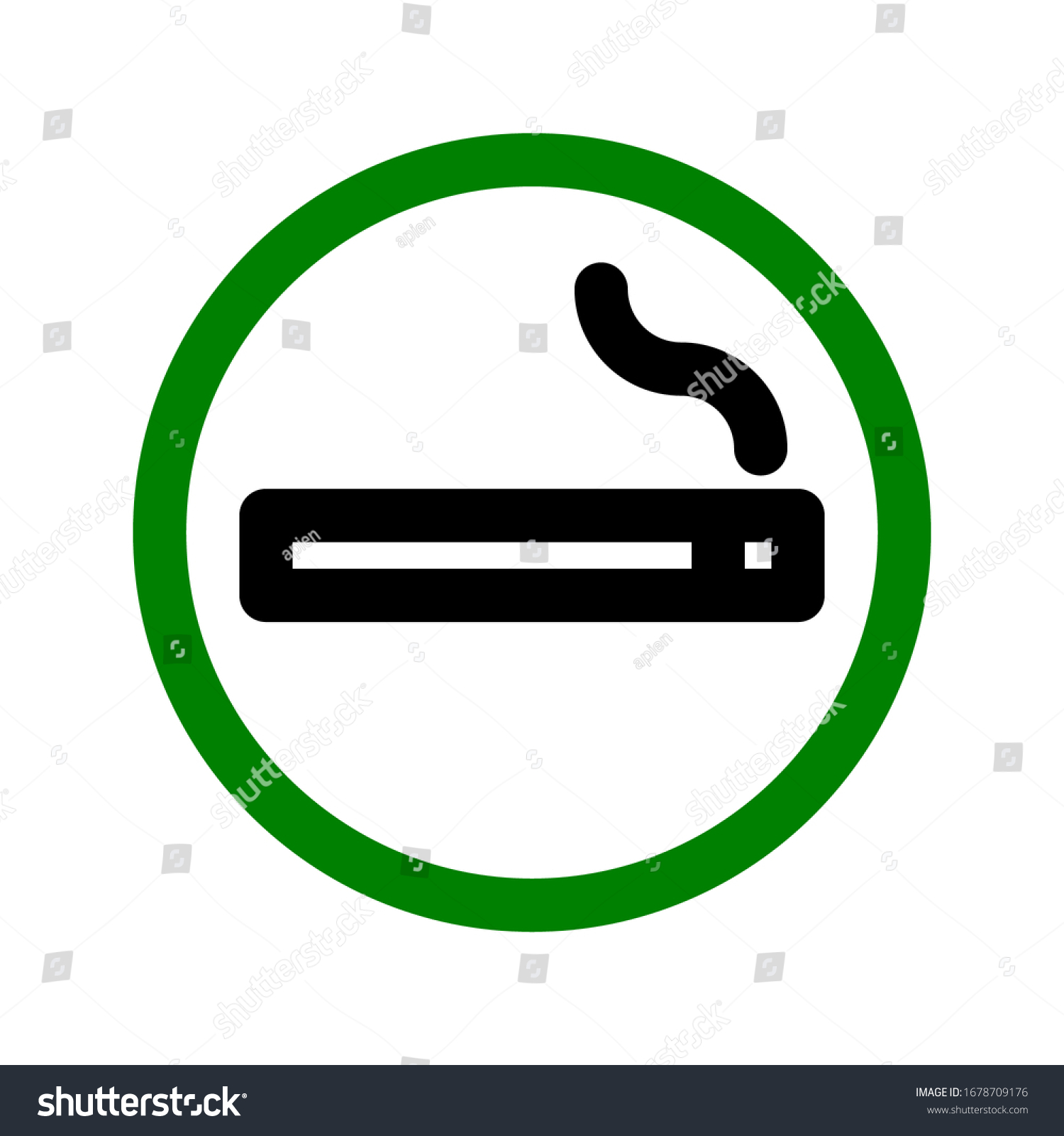 Smoking Area Logo Allowed Sign Stock Vector (Royalty Free) 1678709176
