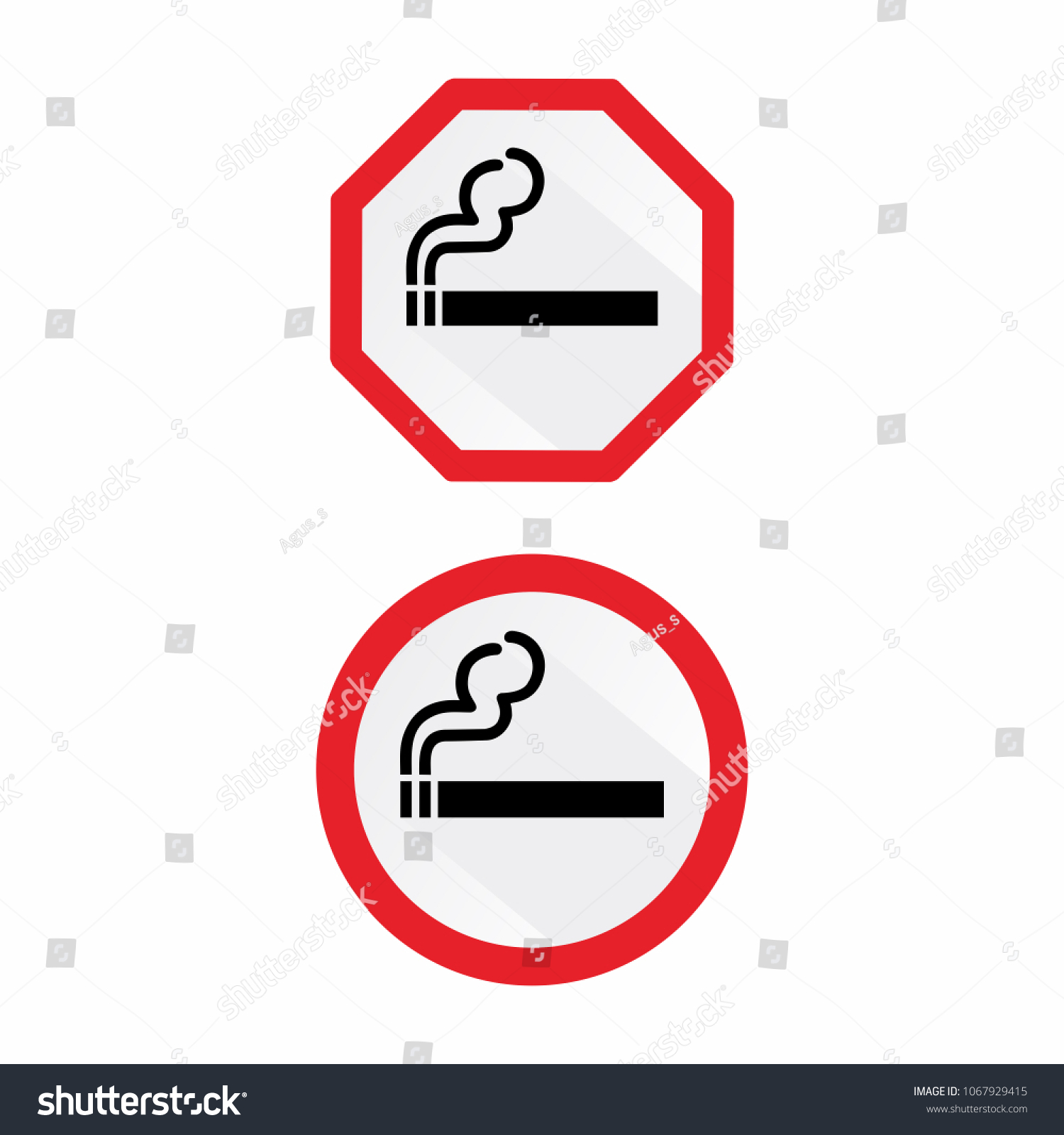 Smoking Area Sign Icon Vector Stock Vector (Royalty Free) 1067929415