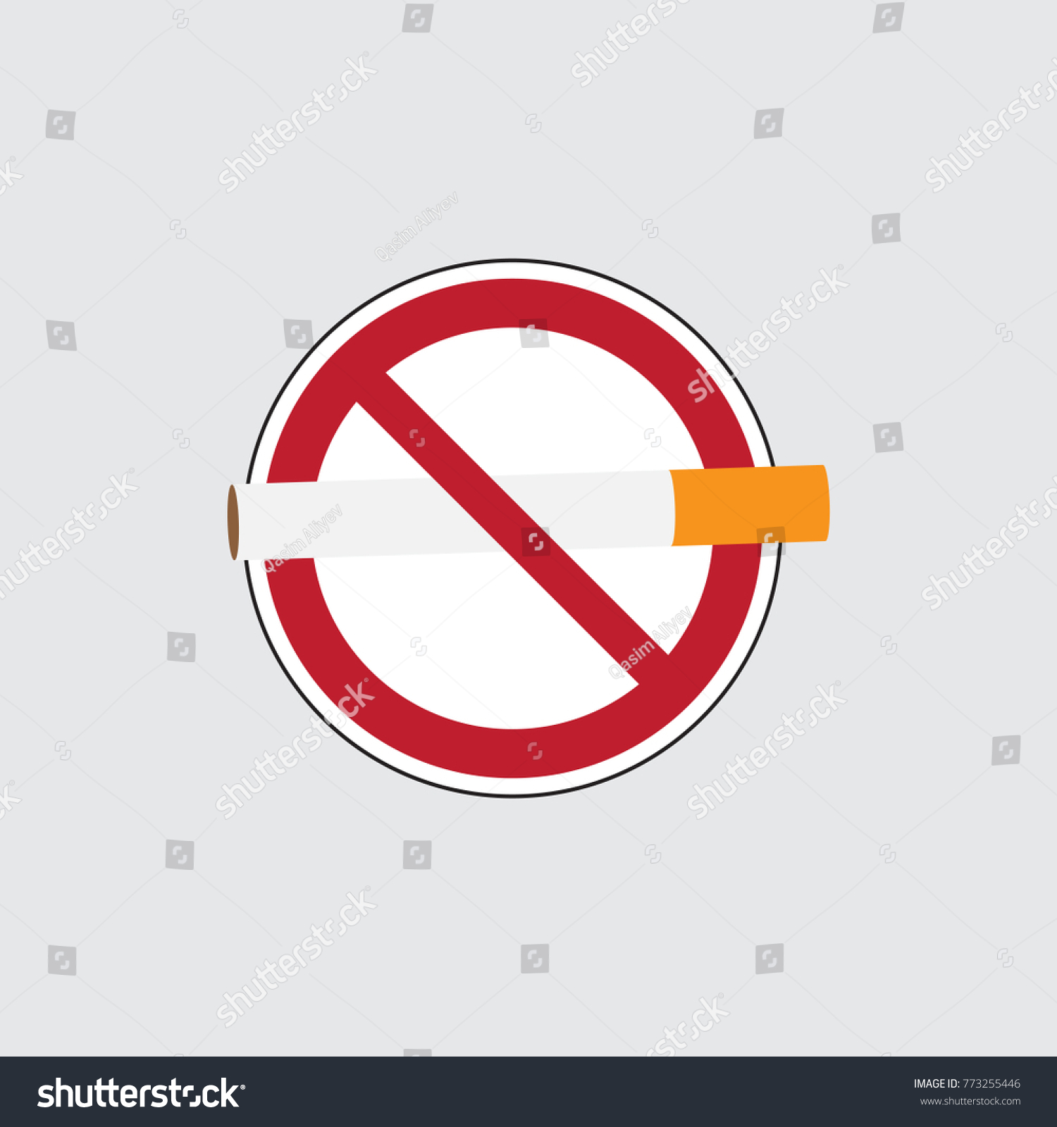Smoking Prohibitedvector Stock Vector (Royalty Free) 773255446 ...