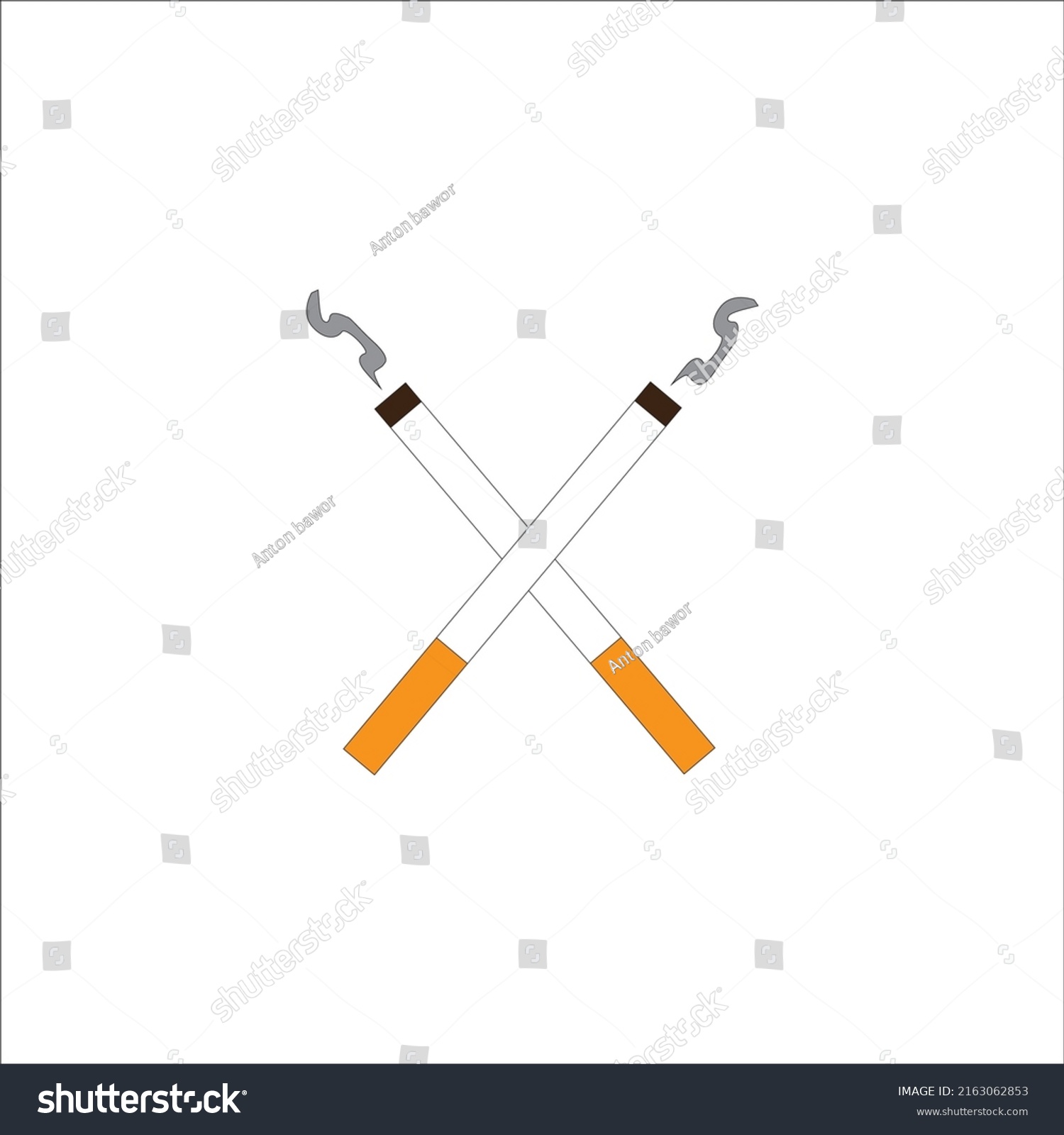 Smoking Logo Icon Vector Design Template Stock Vector (Royalty Free ...