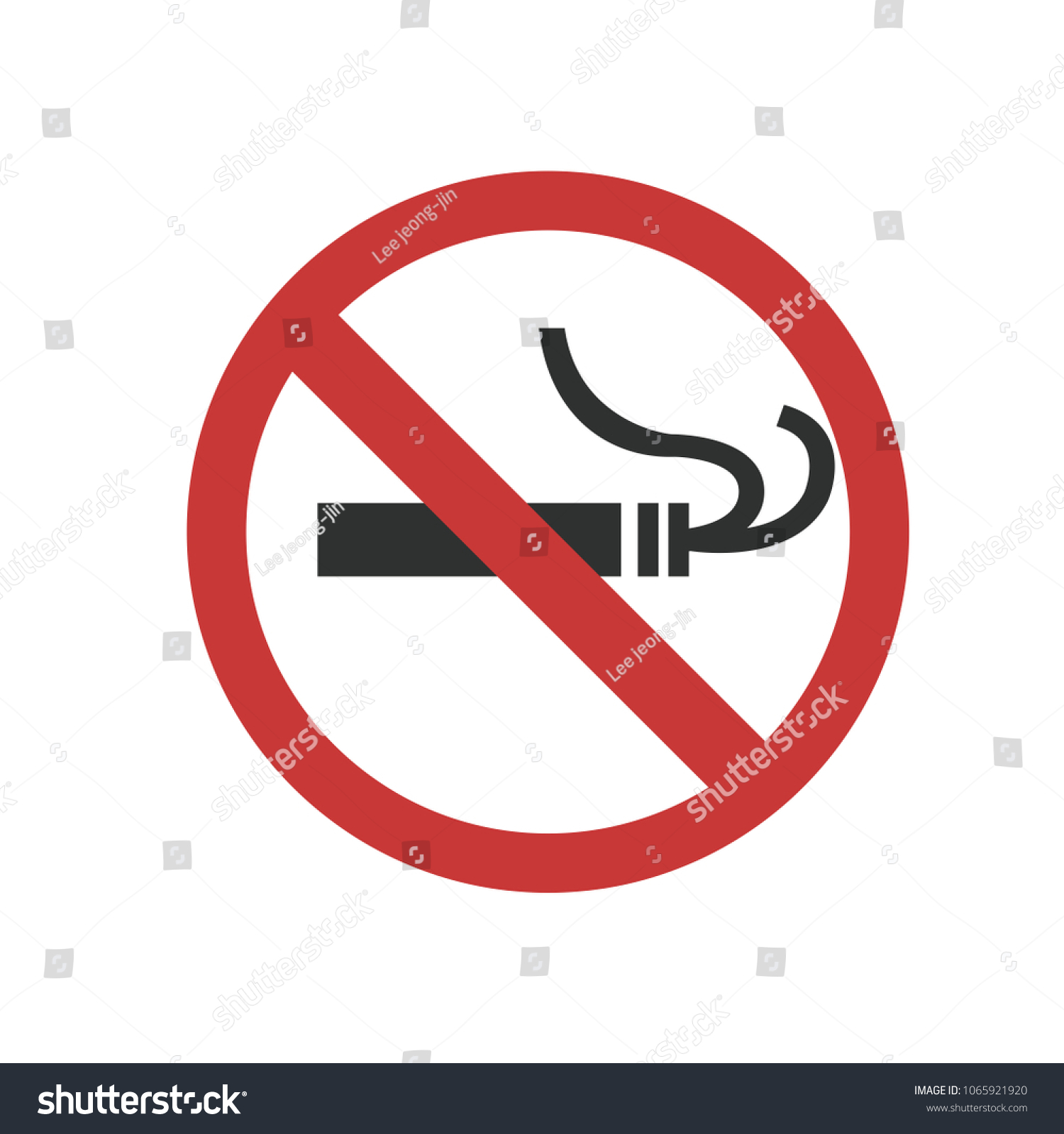 Smoking Logo Pictogram Stock Vector (Royalty Free) 1065921920