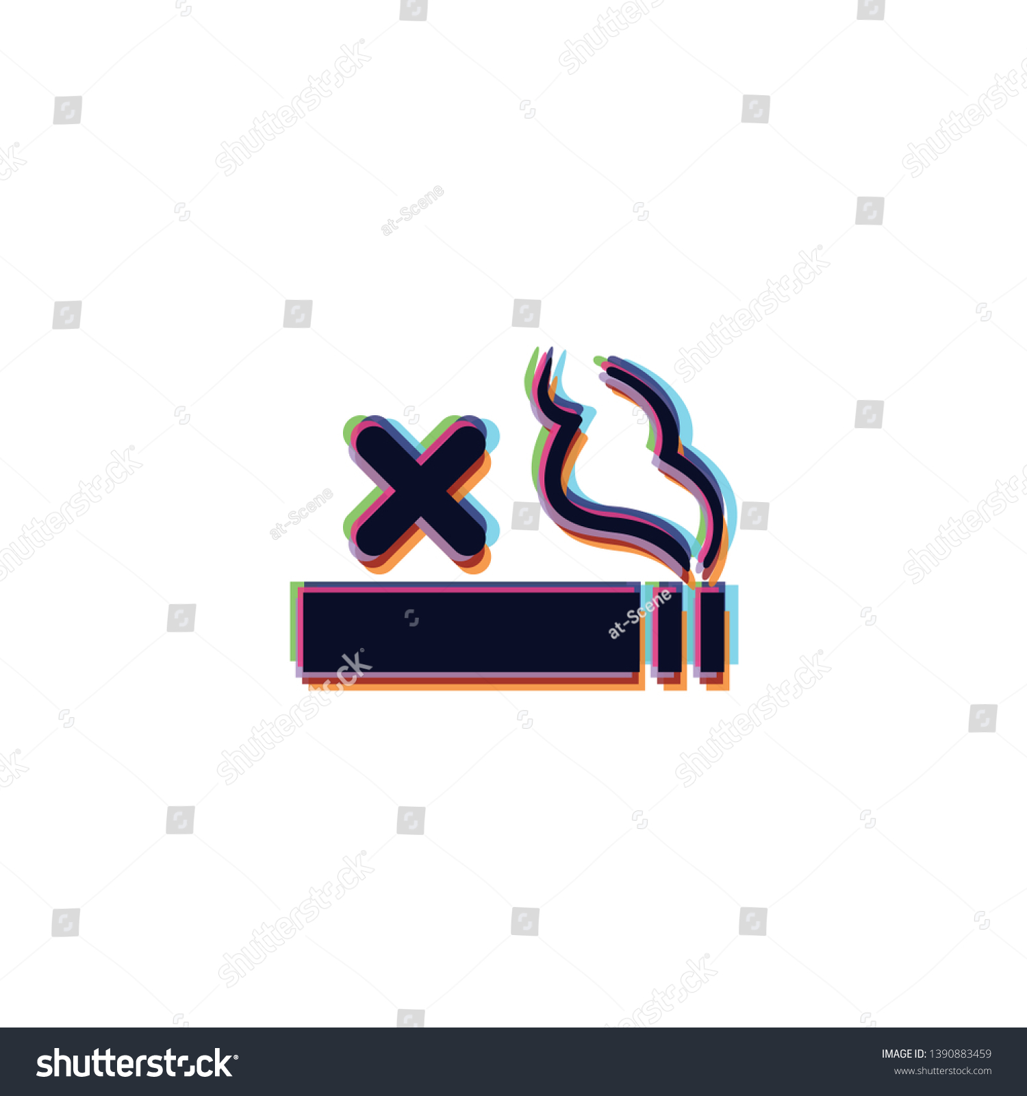 Smoking Prohibited Vector App Icon Stock Vector (Royalty Free ...