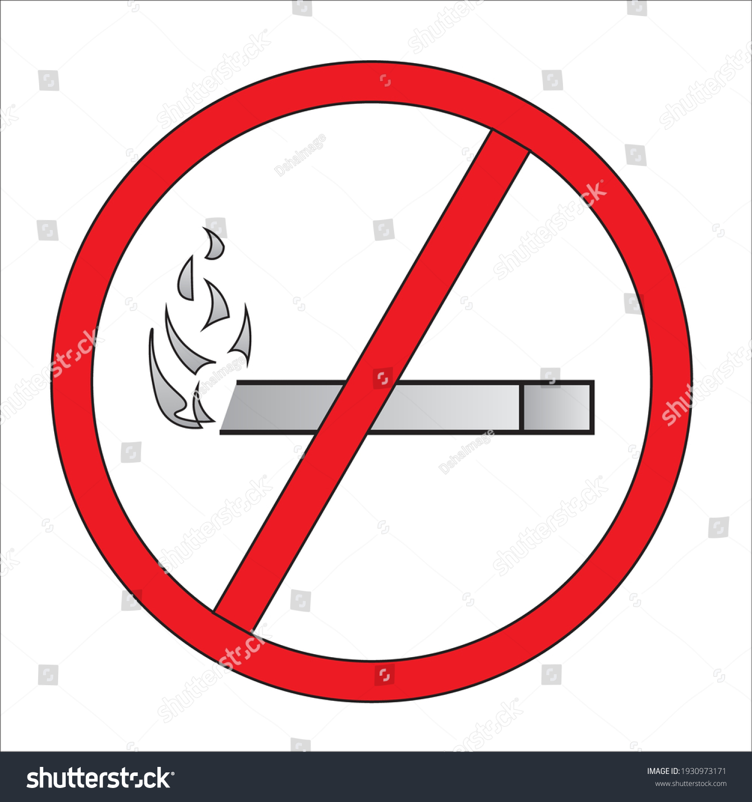 Smoking Prohibited Vector Sign Illustrator Stock Vector (Royalty Free ...