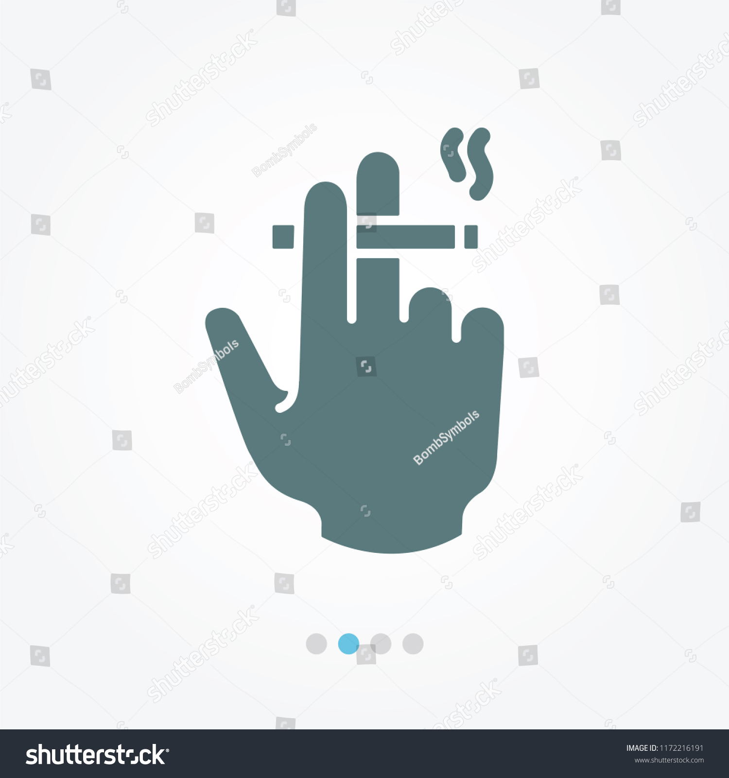Smoking Sign Vector Icon Stock Vector (Royalty Free) 1172216191