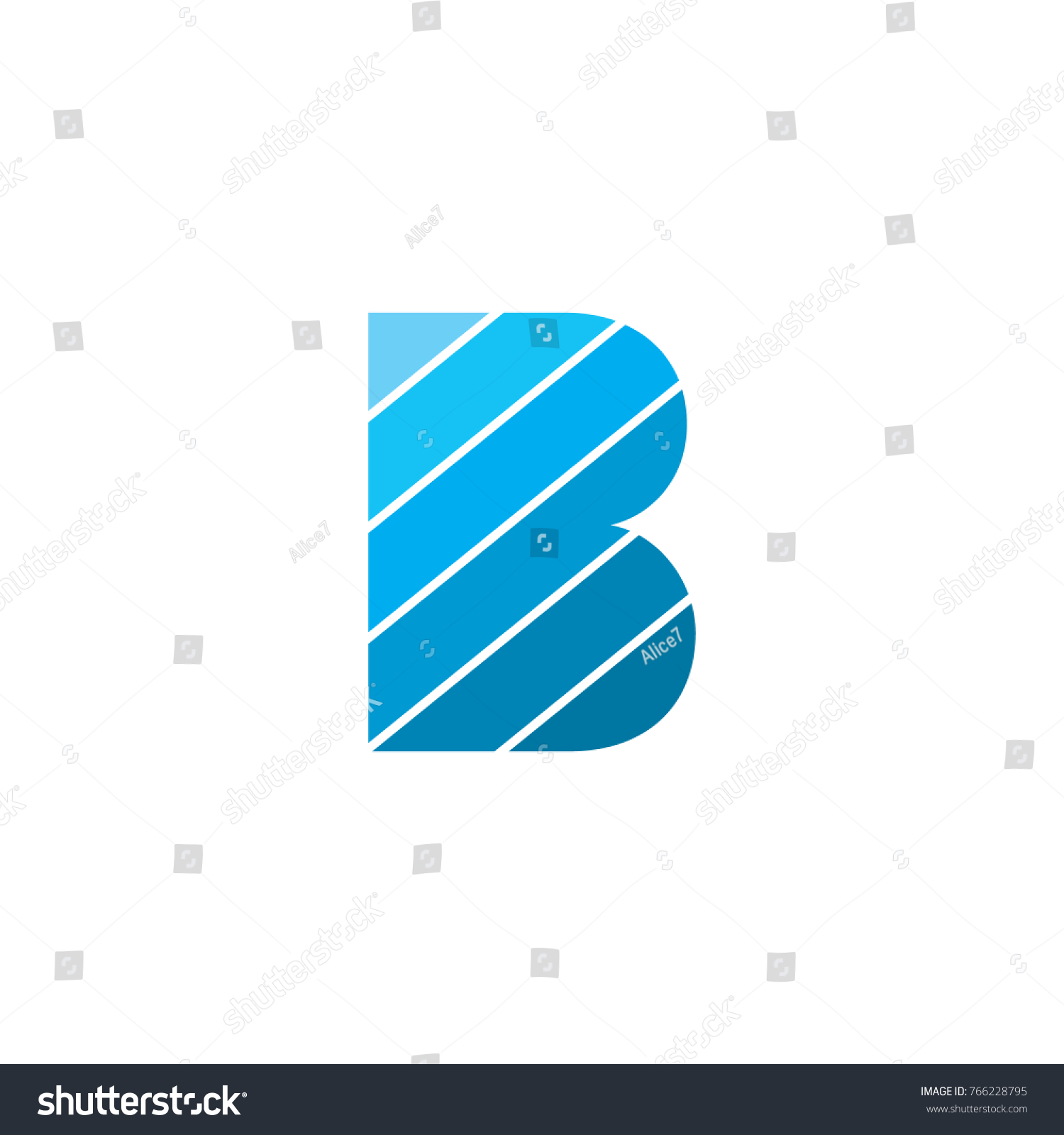 Smooth B Letter Logo Design Vector Stock Vector (Royalty Free) 766228795