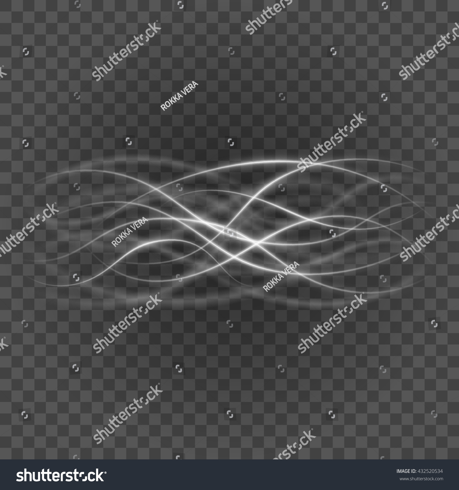 Smooth Light Gray Lines On Transparency Stock Vector (Royalty Free ...