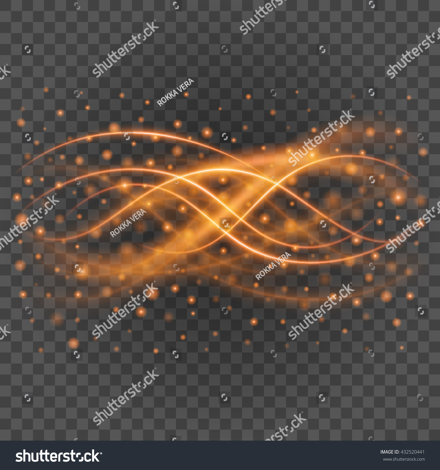 Smooth Light Orange Lines On Transparency Stock Vector (Royalty Free ...