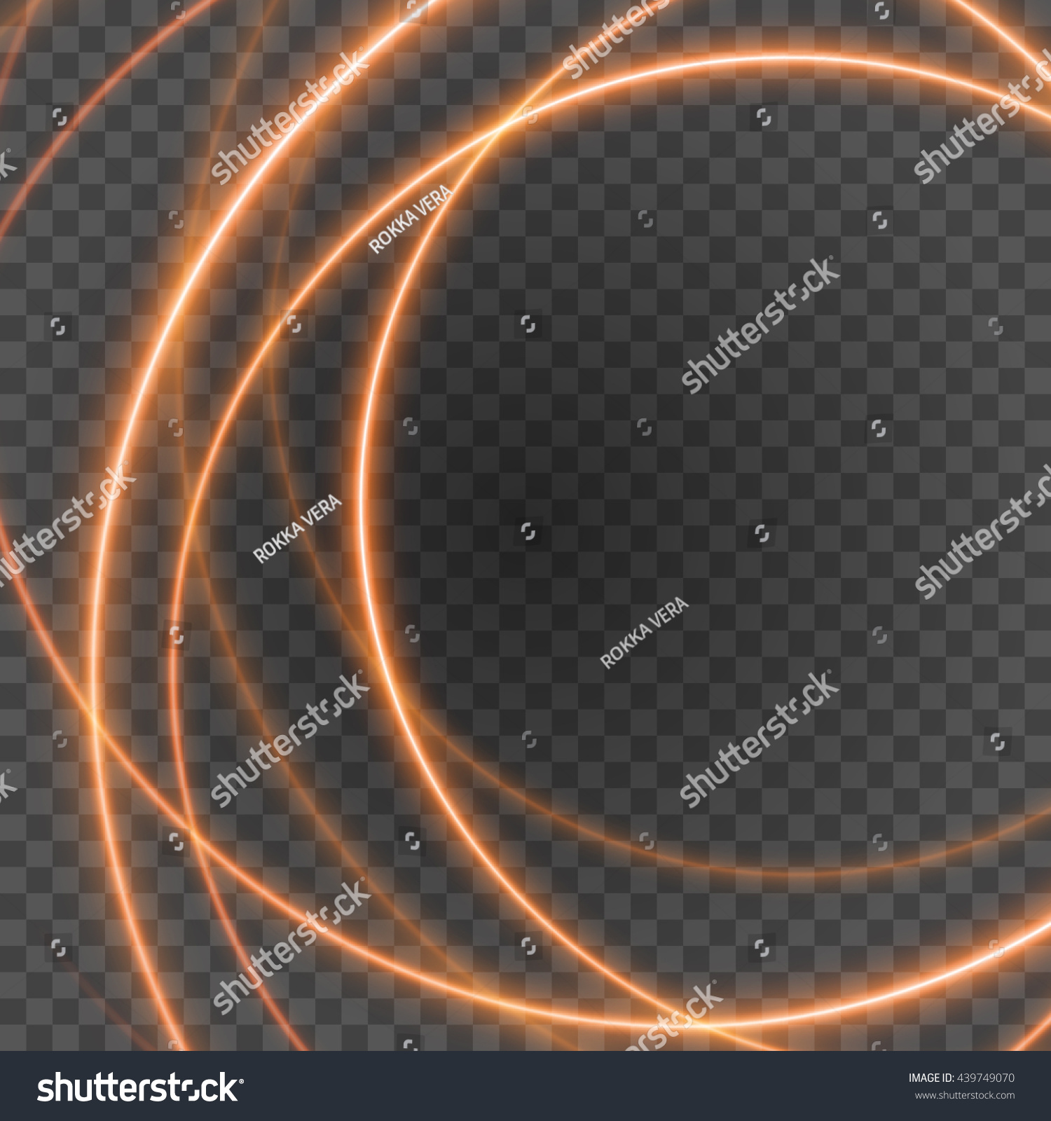 Smooth Light Orange Lines On Transparency Stock Vector (Royalty Free ...