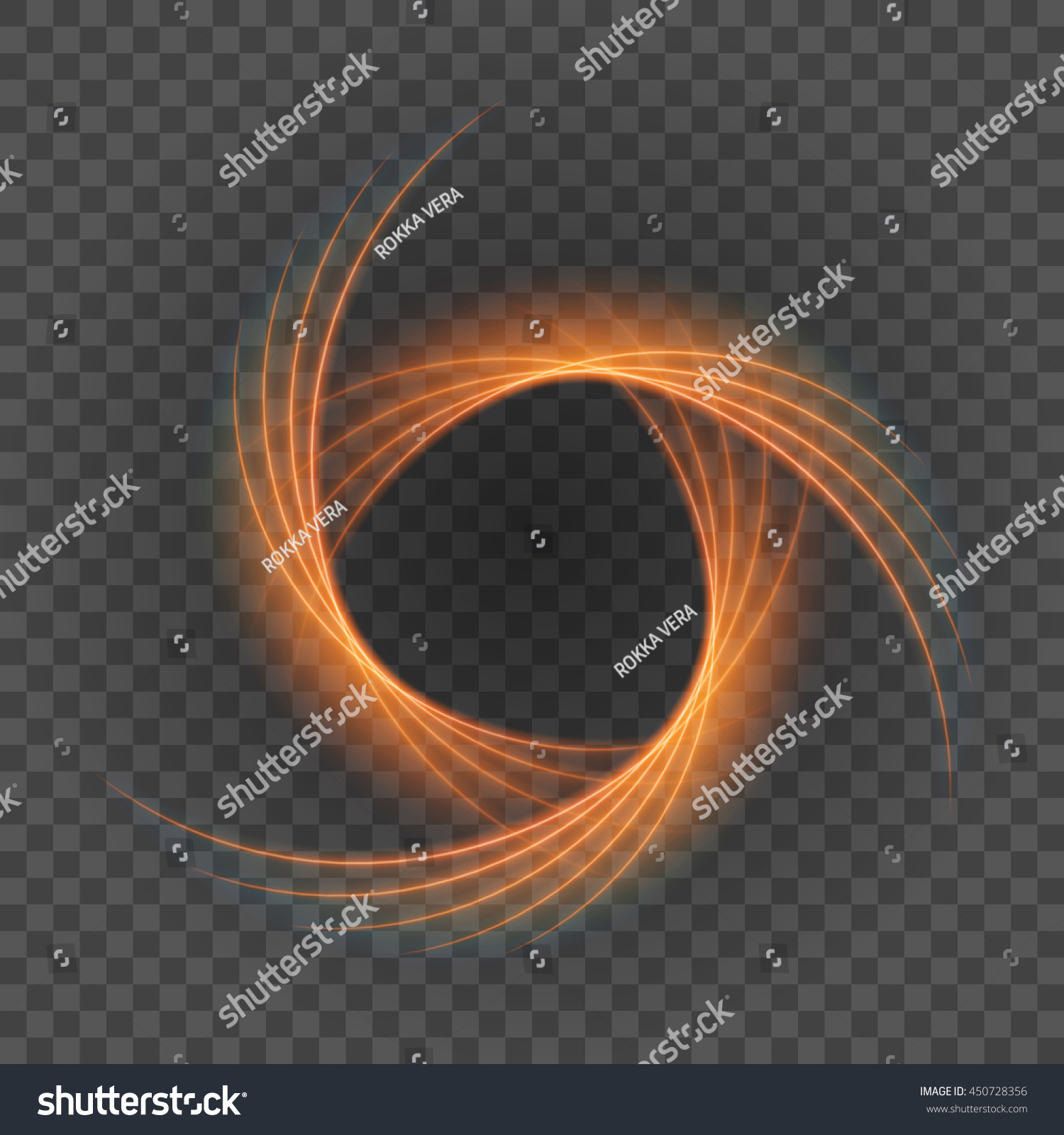 Smooth Light Orange Lines On Transparency Stock Vector (Royalty Free ...