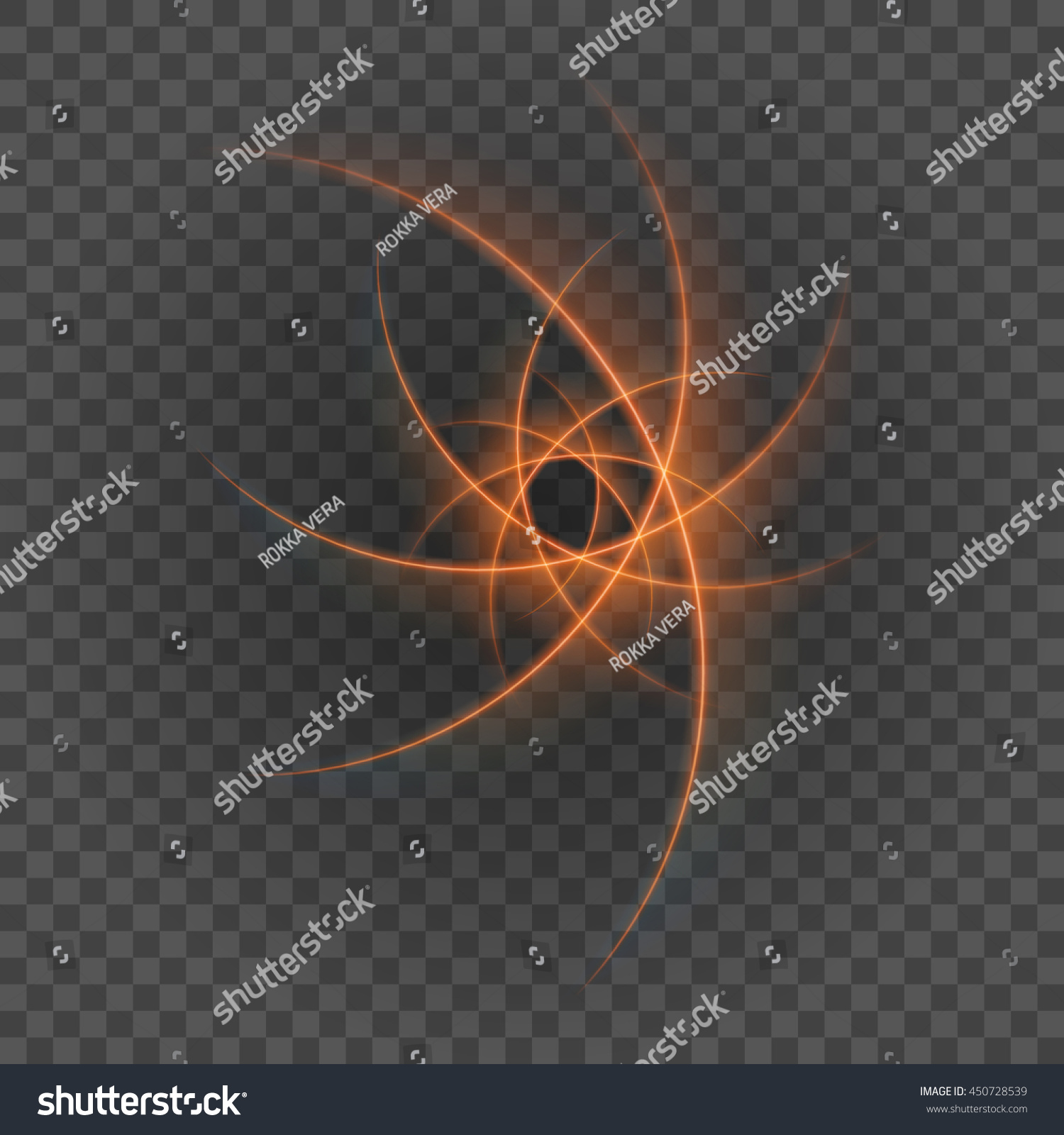 Smooth Light Orange Lines On Transparency Stock Vector (Royalty Free ...