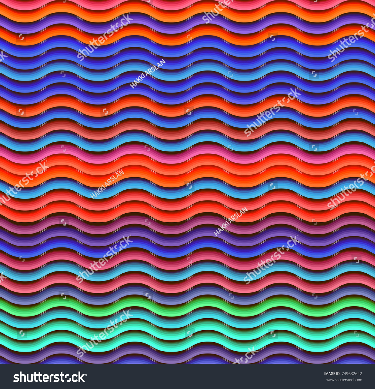 Smooth Zigzag Wavy Lines Pattern Background Stock Vector (Royalty Free ...