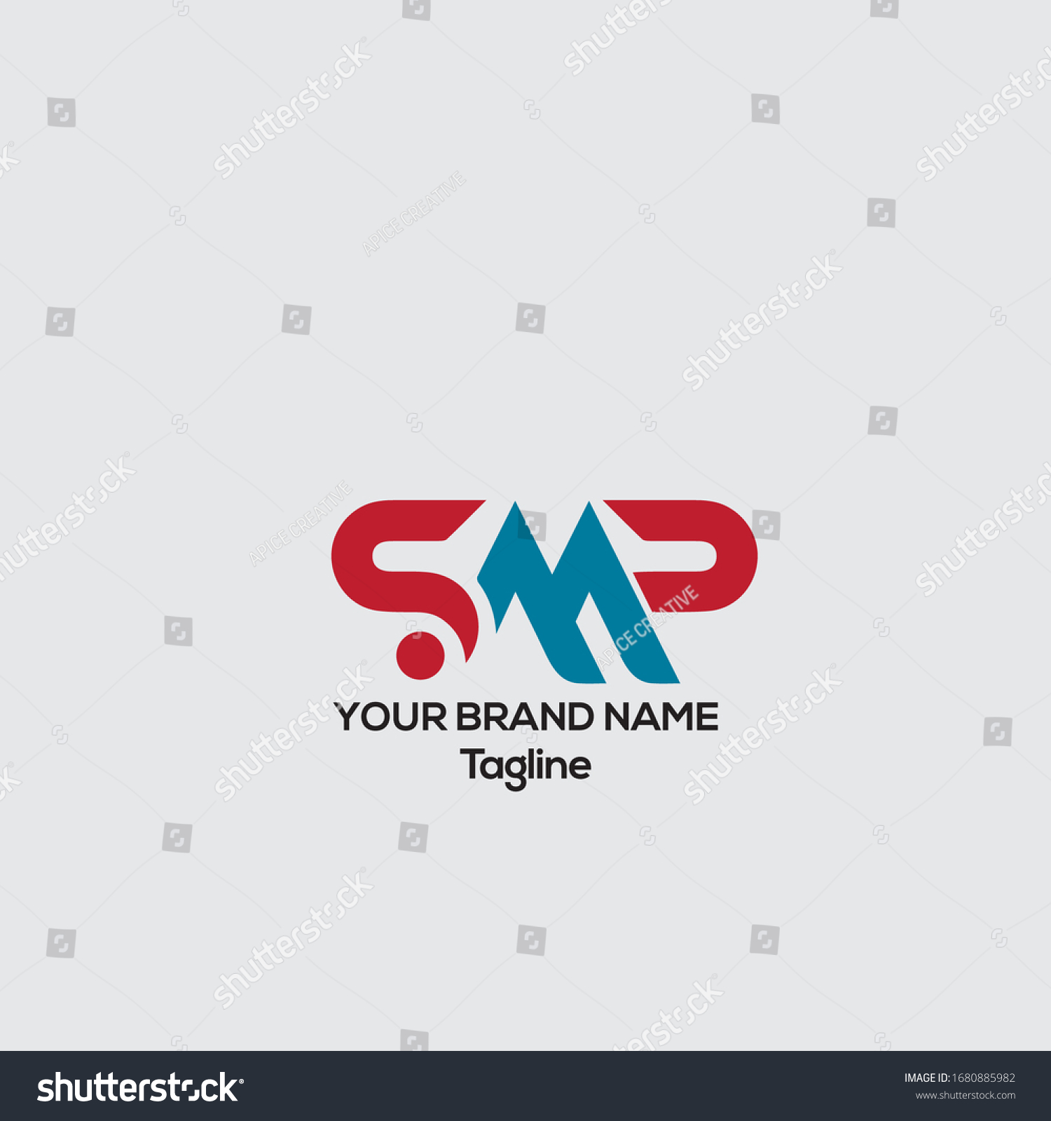 Smp Vector Logo Design Smp Creative Stock Vector (Royalty Free) 1680885982