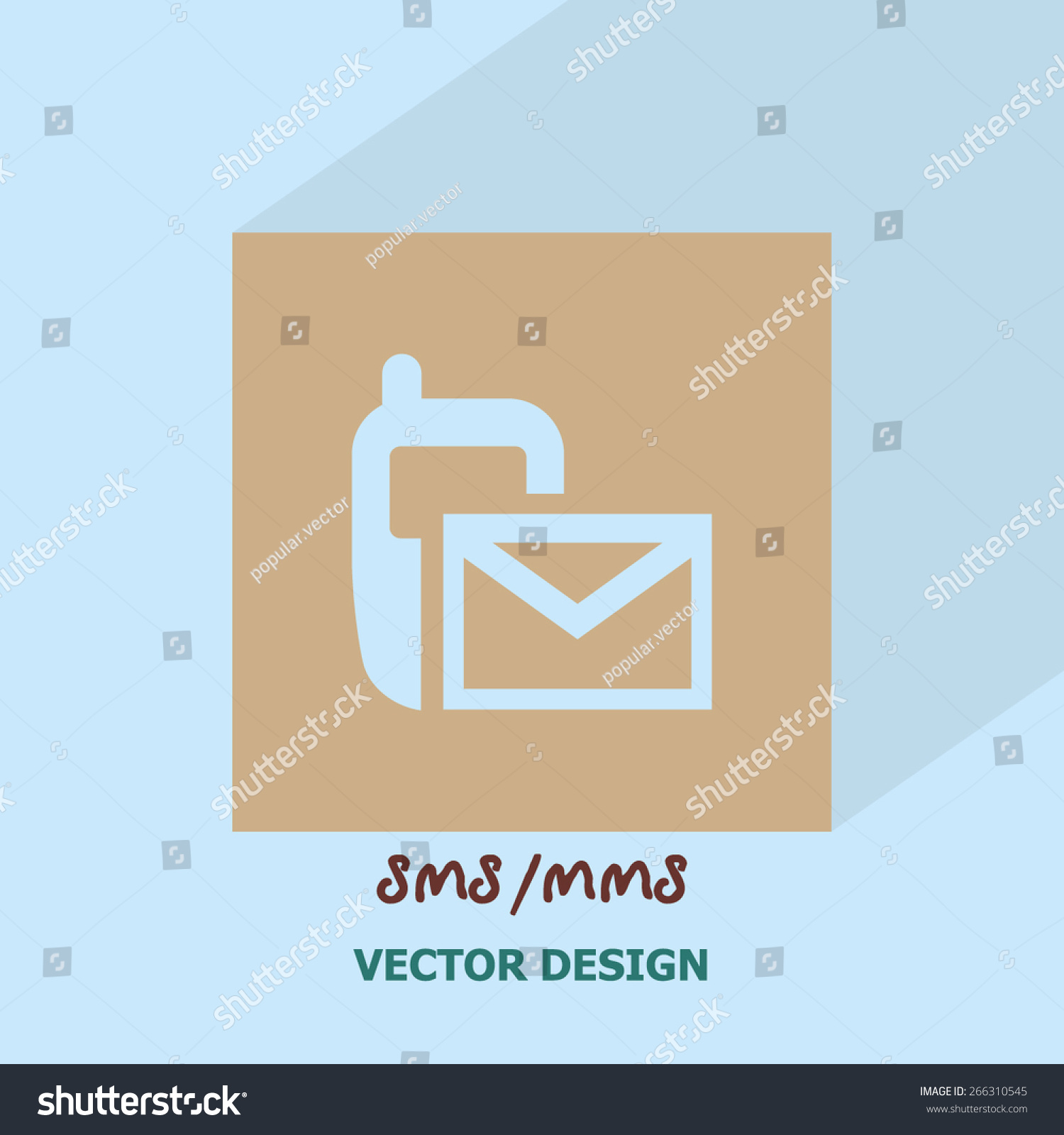 Sms Mms Icon Vector Design Stock Vector (Royalty Free) 266310545 ...