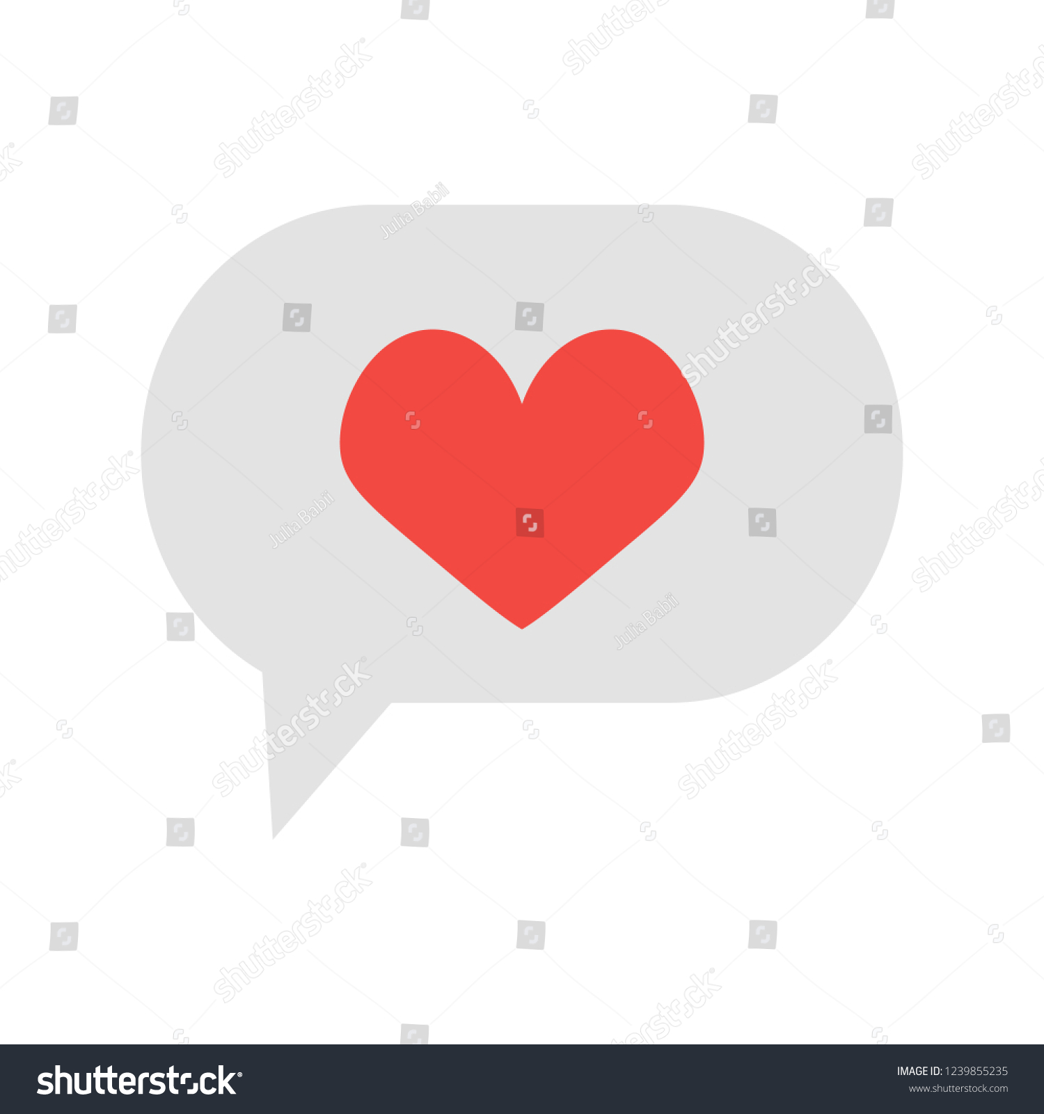Sms Heart Vector Stock Vector (Royalty Free) 1239855235